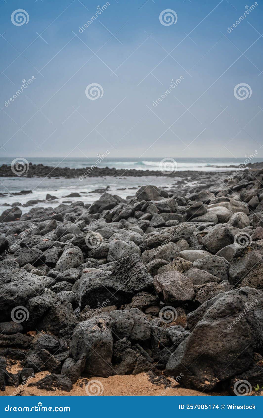 Big Rock Formations on the Coast of the Sea Stock Photo - Image of ...