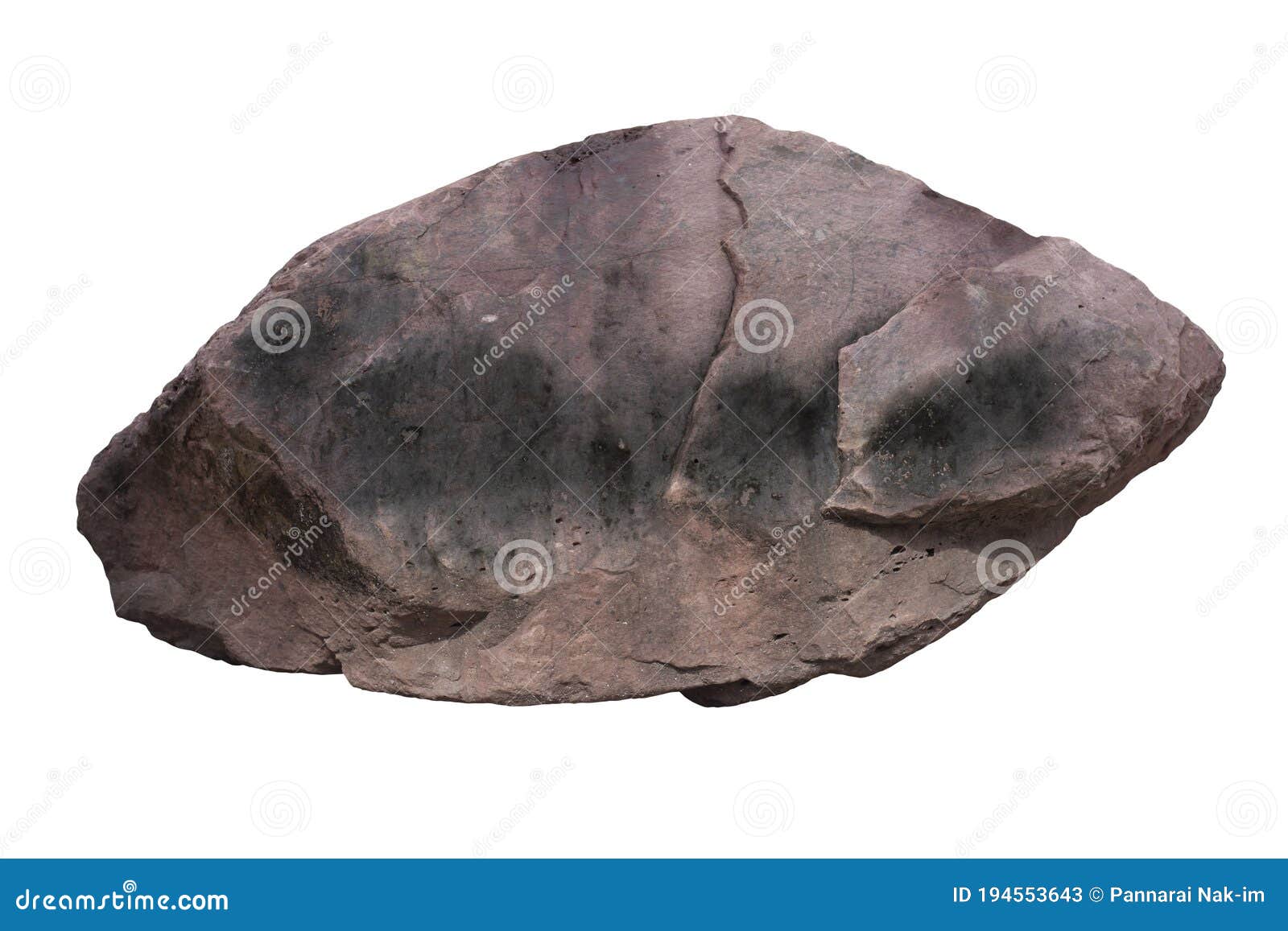 Big Rock Isolated on White Background. Stock Image - Image of detail ...
