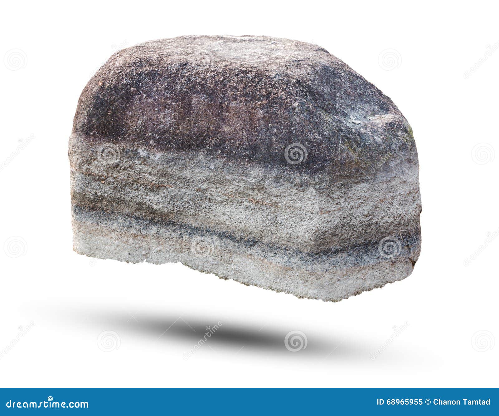 Big Rock Isolated on White Background. Stock Image - Image of slab ...