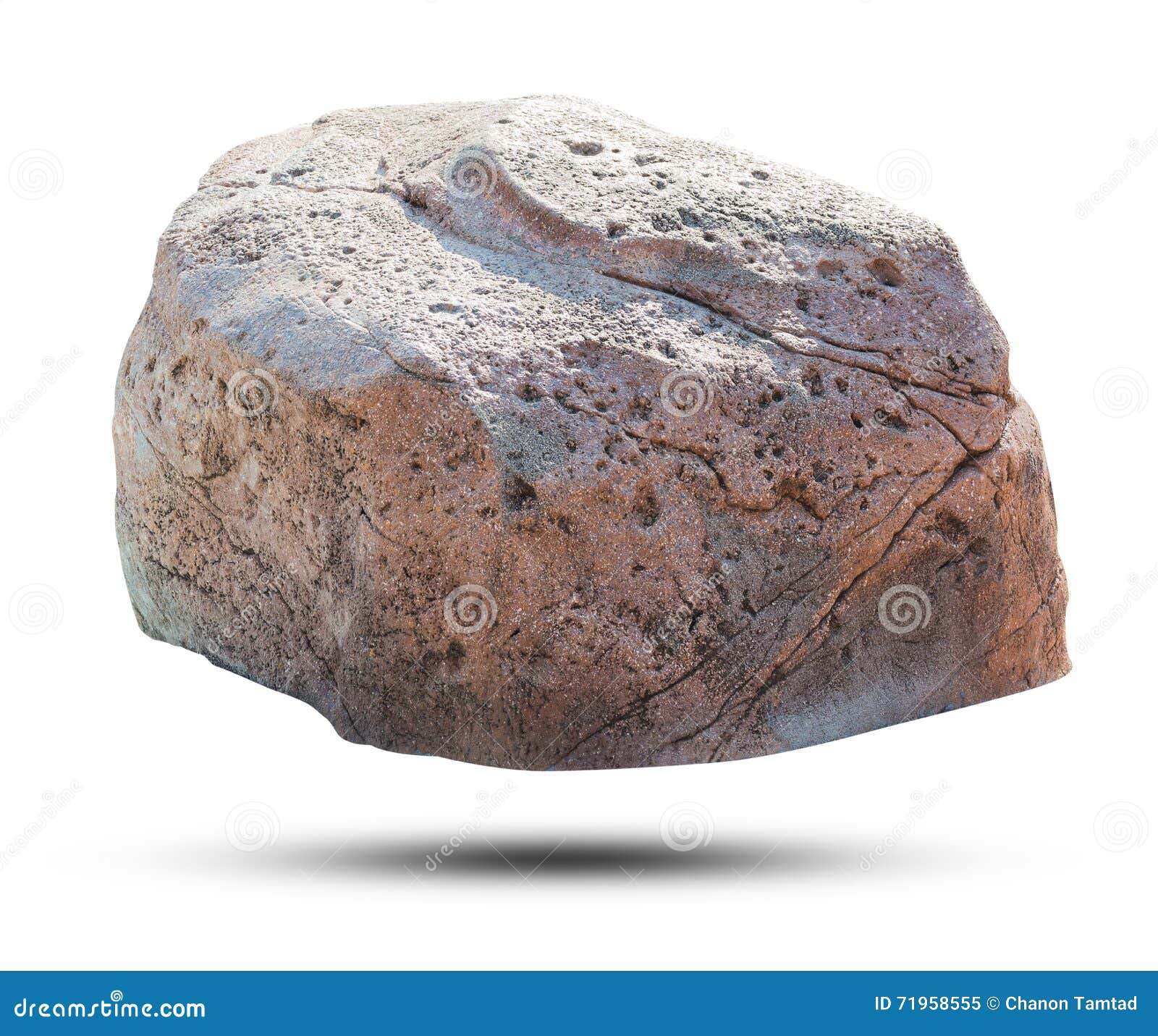 Big Rock Isolated on White Background. Stock Image - Image of rock ...