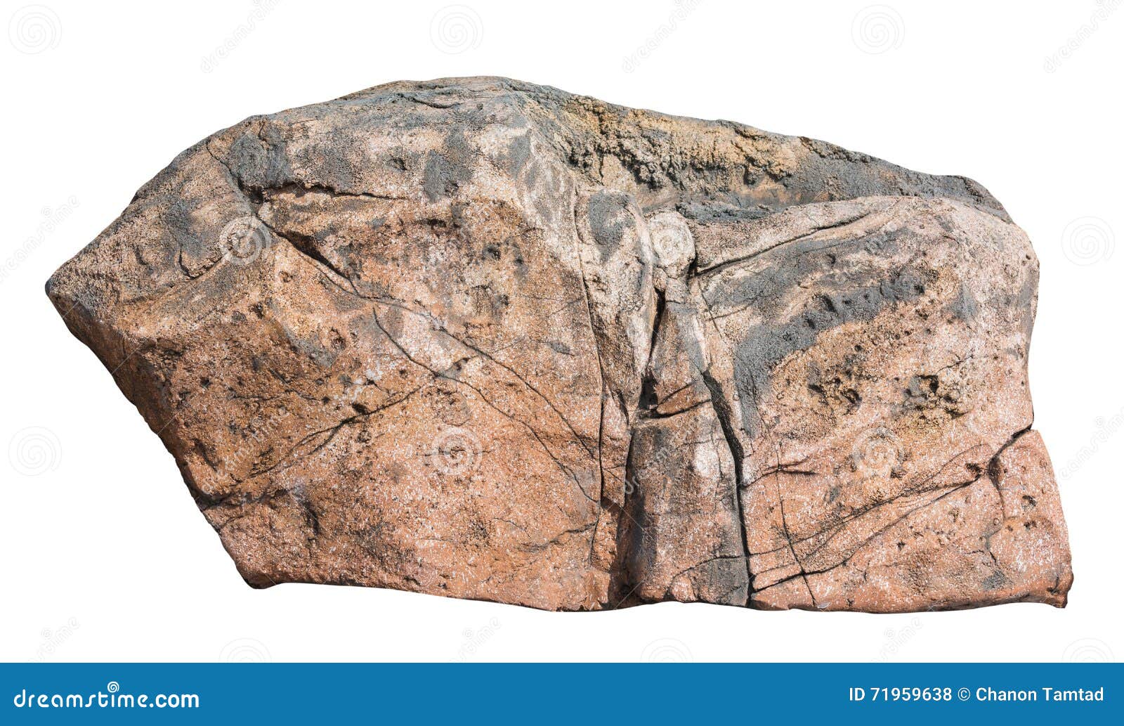 Rock Isolated On White Background. Granite Stone With Cutout. Clipping ...