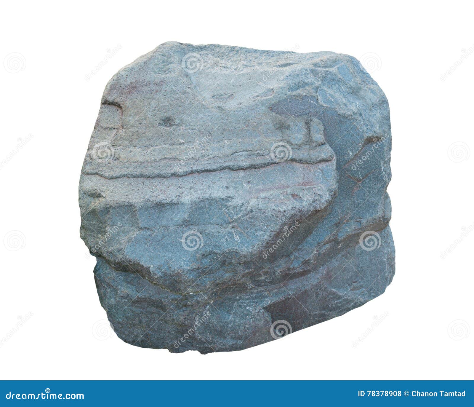 Big Rock Isolated on White Background. Stock Photo - Image of grain ...