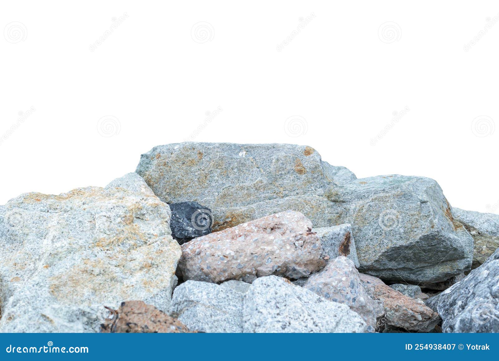 Big Rock Isolated on White. Stock Image - Image of panoramic, land ...