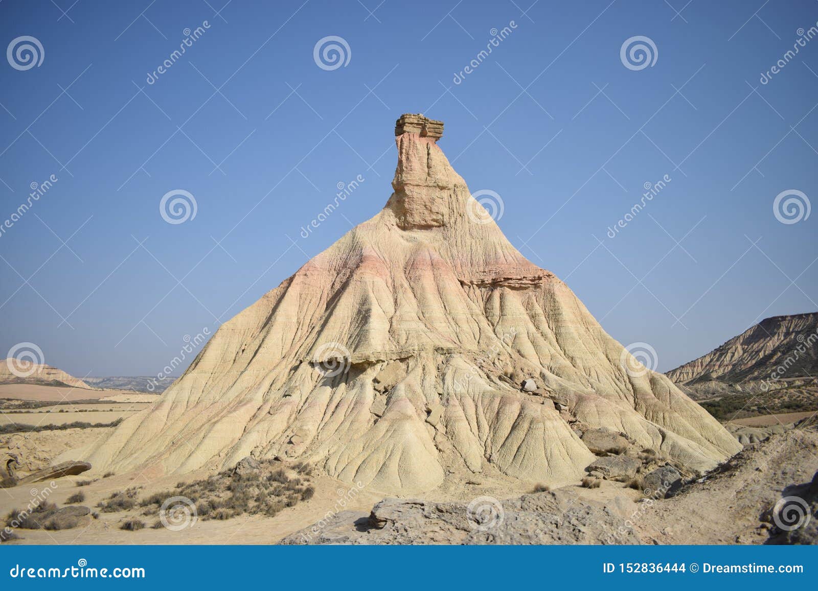 Big Rock in the Middle of the Desert Stock Photo - Image of formation ...