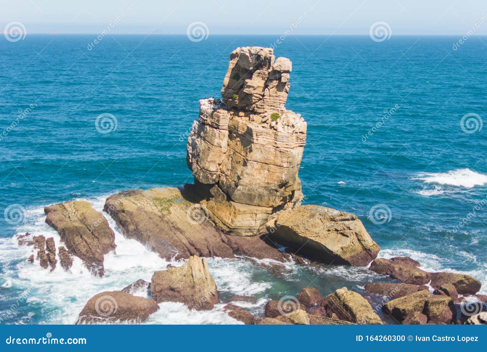 Big Rock in the Ocean in the Summer Stock Photo - Image of tourism ...