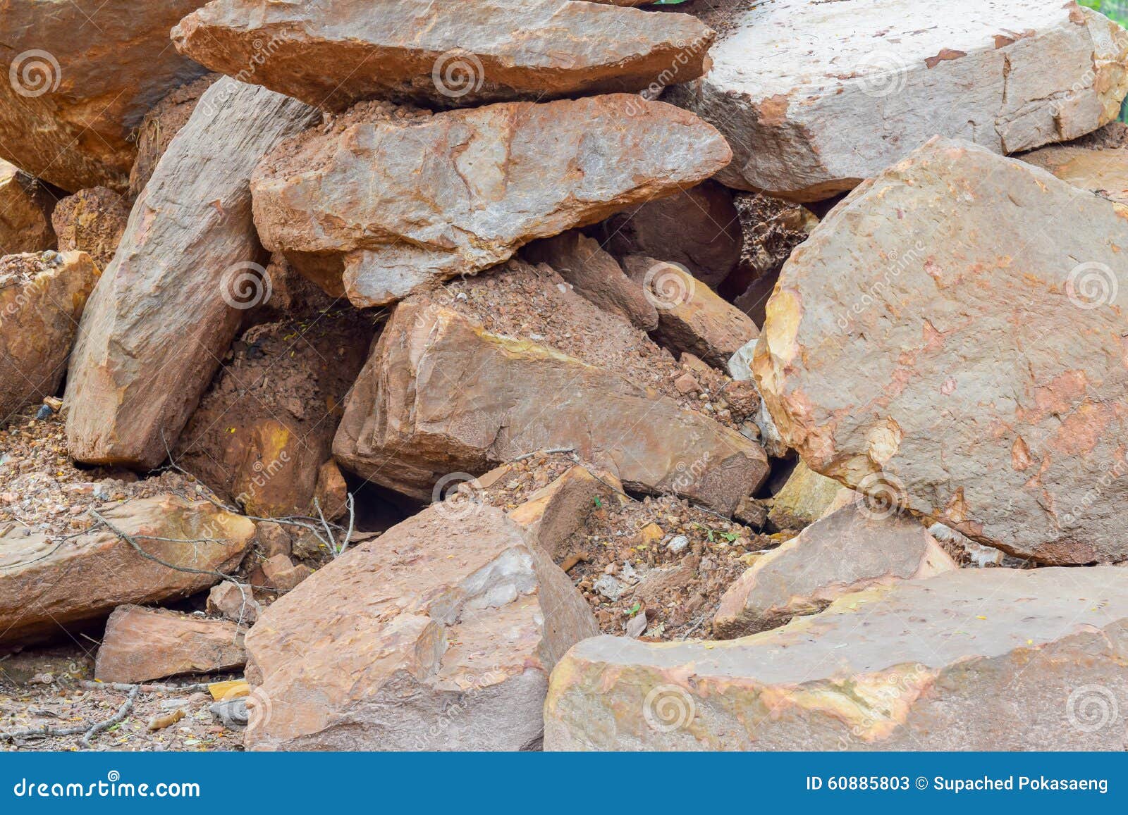 Big rock pile stock image. Image of site, textured, rough - 60885803