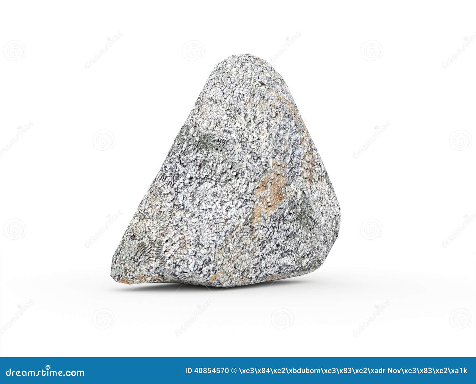 Big Rock Rendered Isolated on White Stock Illustration - Illustration ...
