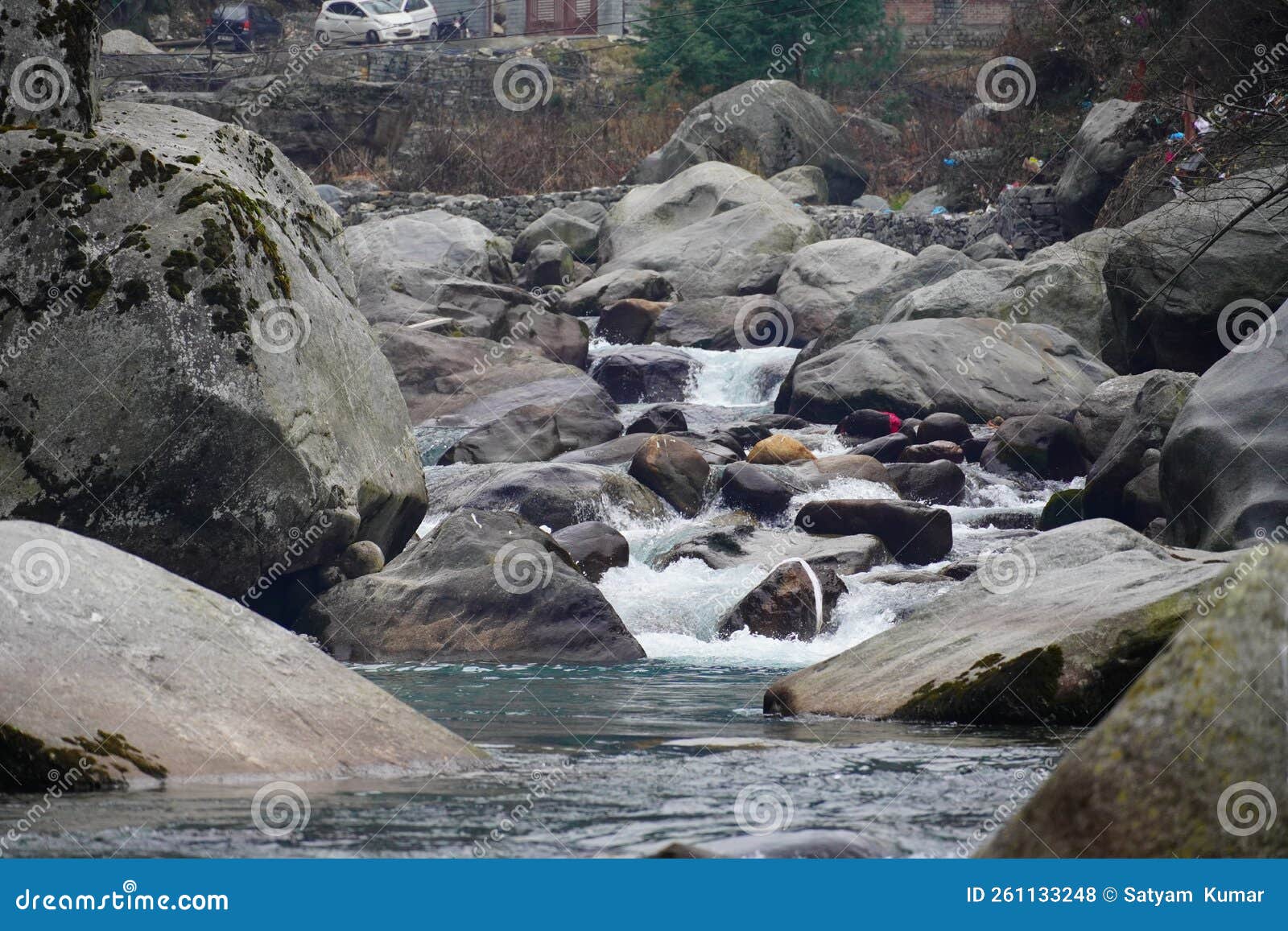 Big Rock in river image HD stock photo. Image of travel - 261133248