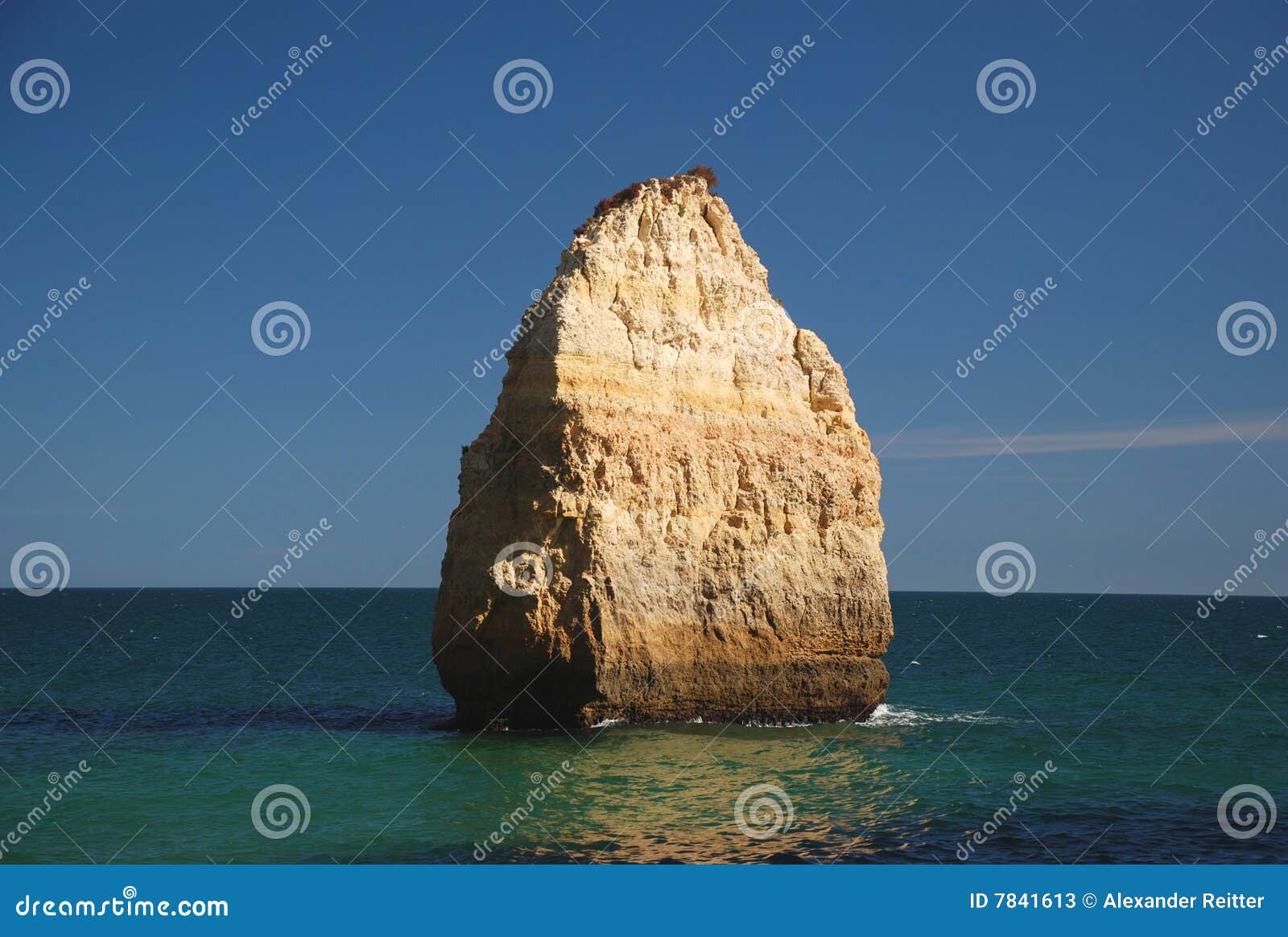 Big rock in sea stock image. Image of atlantic, rock, stone - 7841613