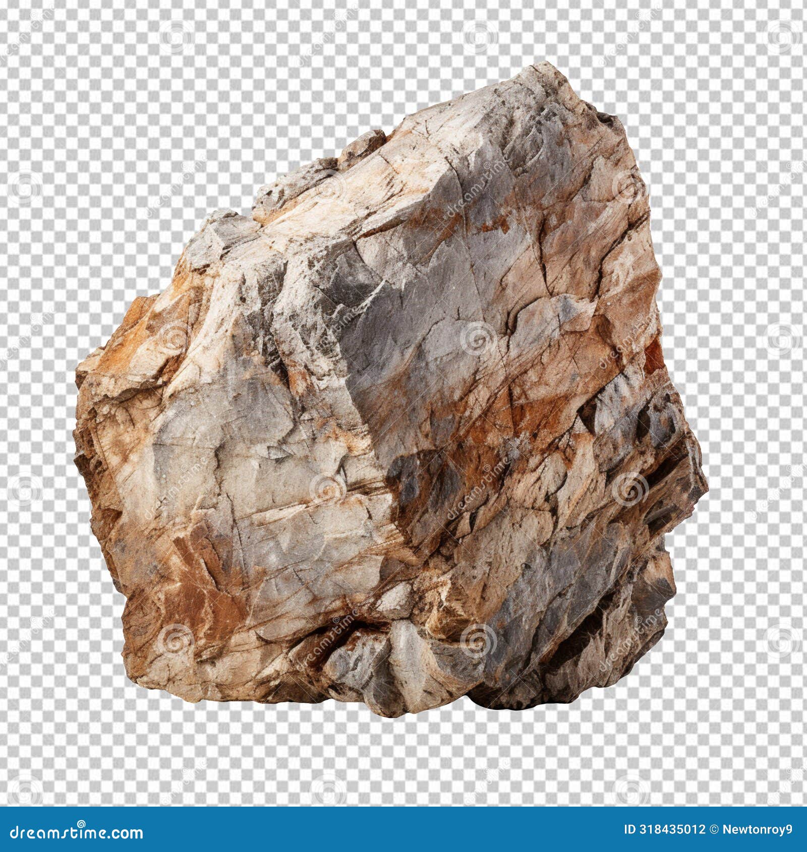 Big Rock Stone Isolated on Transparent Background Stock Photo ...