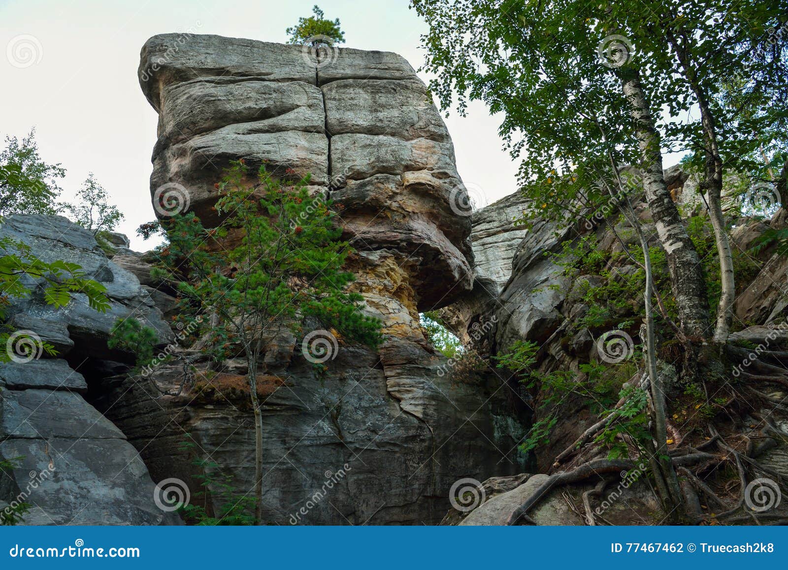 Big Rock and Stones of Intresting Shape, Nature Landscape. Stock Photo ...