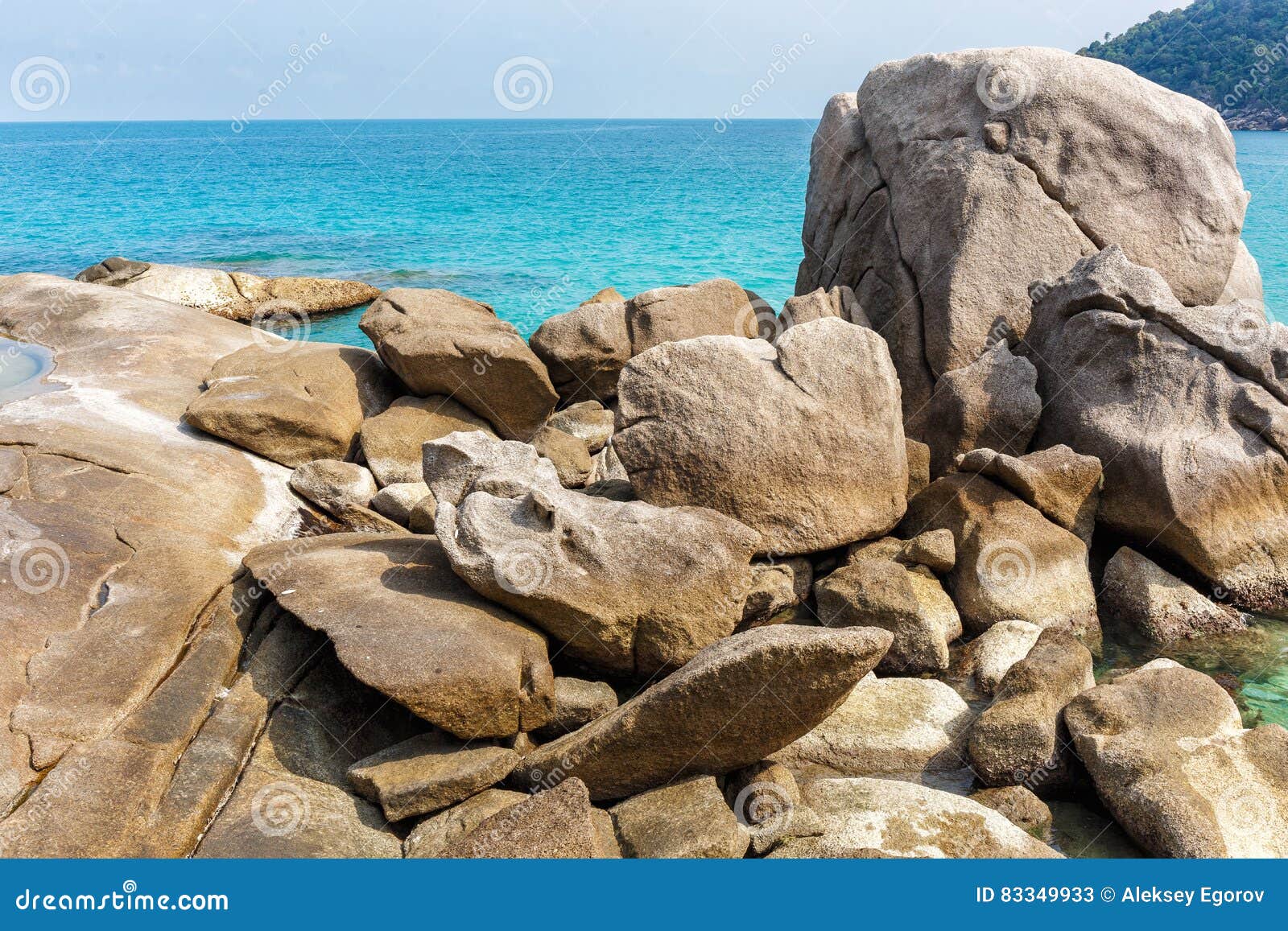 Big rocks on the beach stock image. Image of horizontal - 83349933