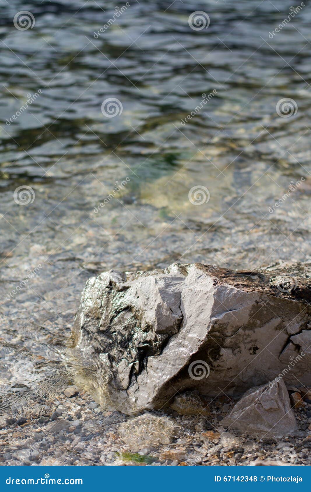 Big Rocks on the Beach with Sea Waves Stock Photo - Image of natural ...