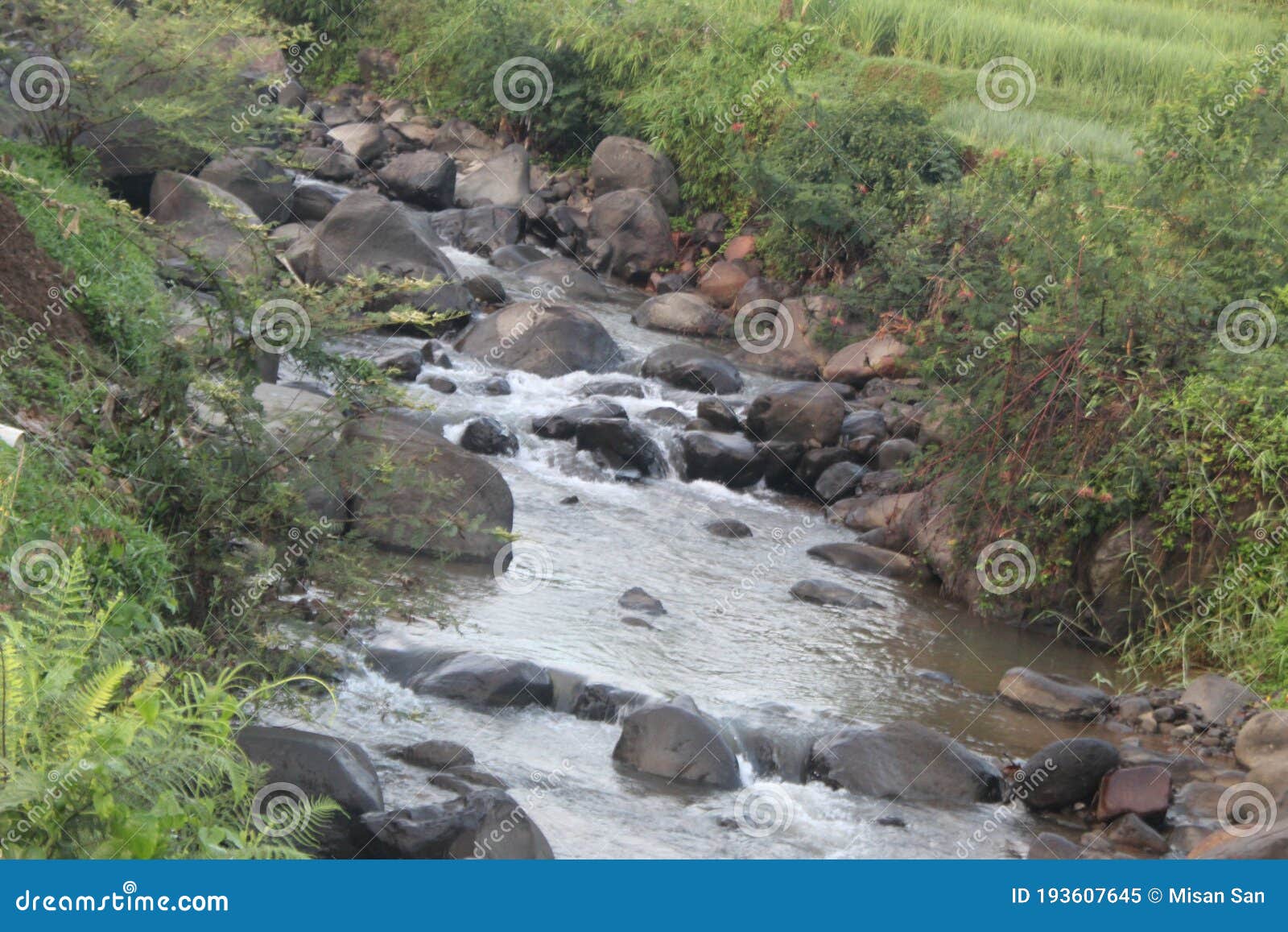 Big Rocks in a Flowing River Stock Image - Image of cool, nature: 193607645