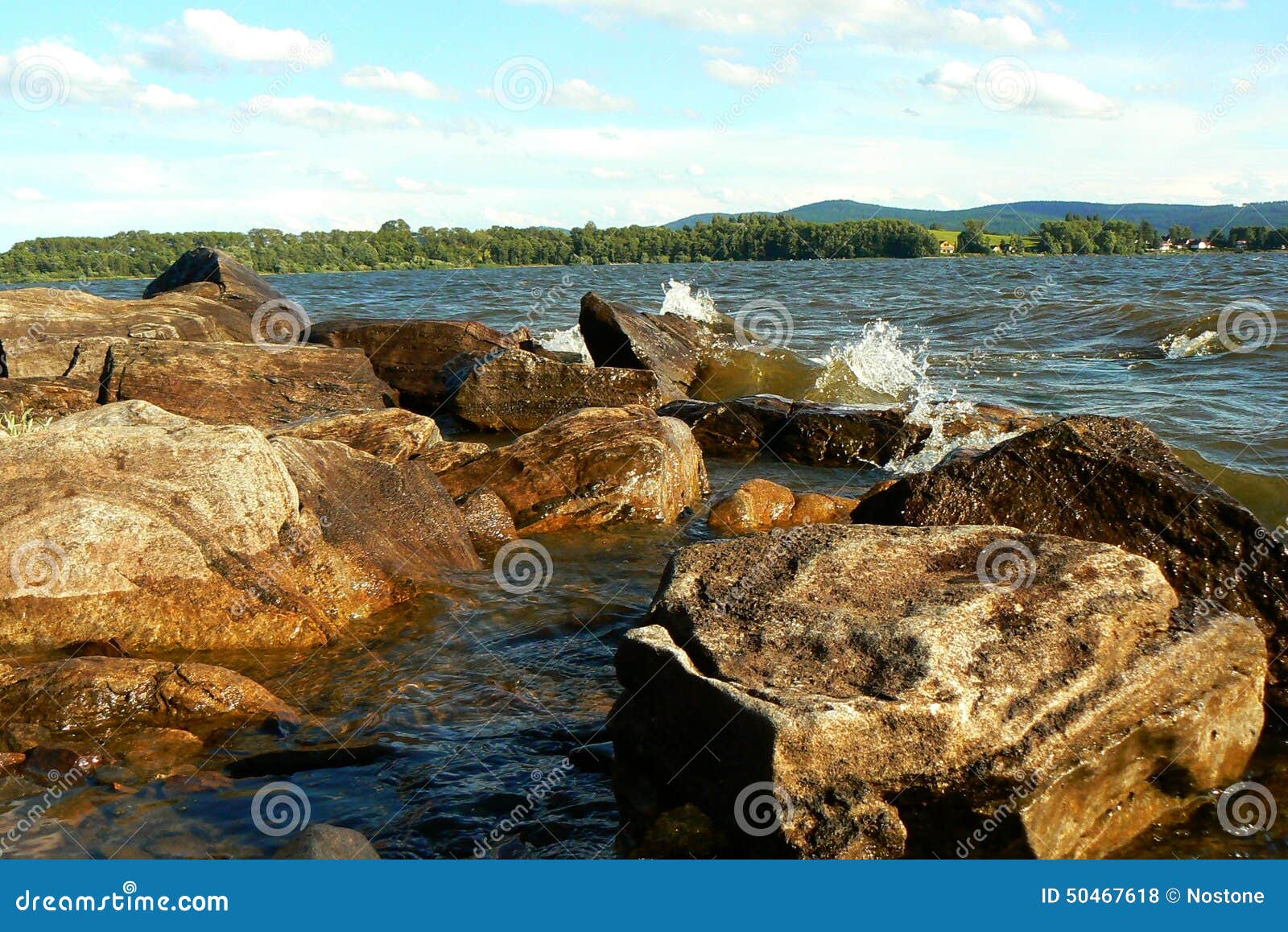 Big rocks stock photo. Image of rocks, trees, splash - 50467618