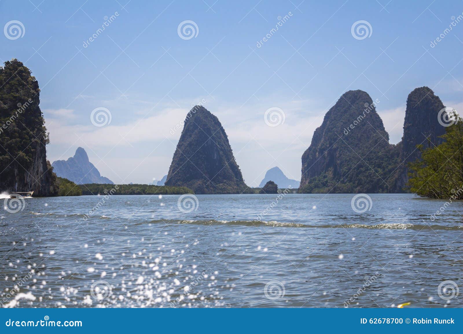 Big Rocks in the Water at Phang-Nga Stock Photo - Image of sheer ...