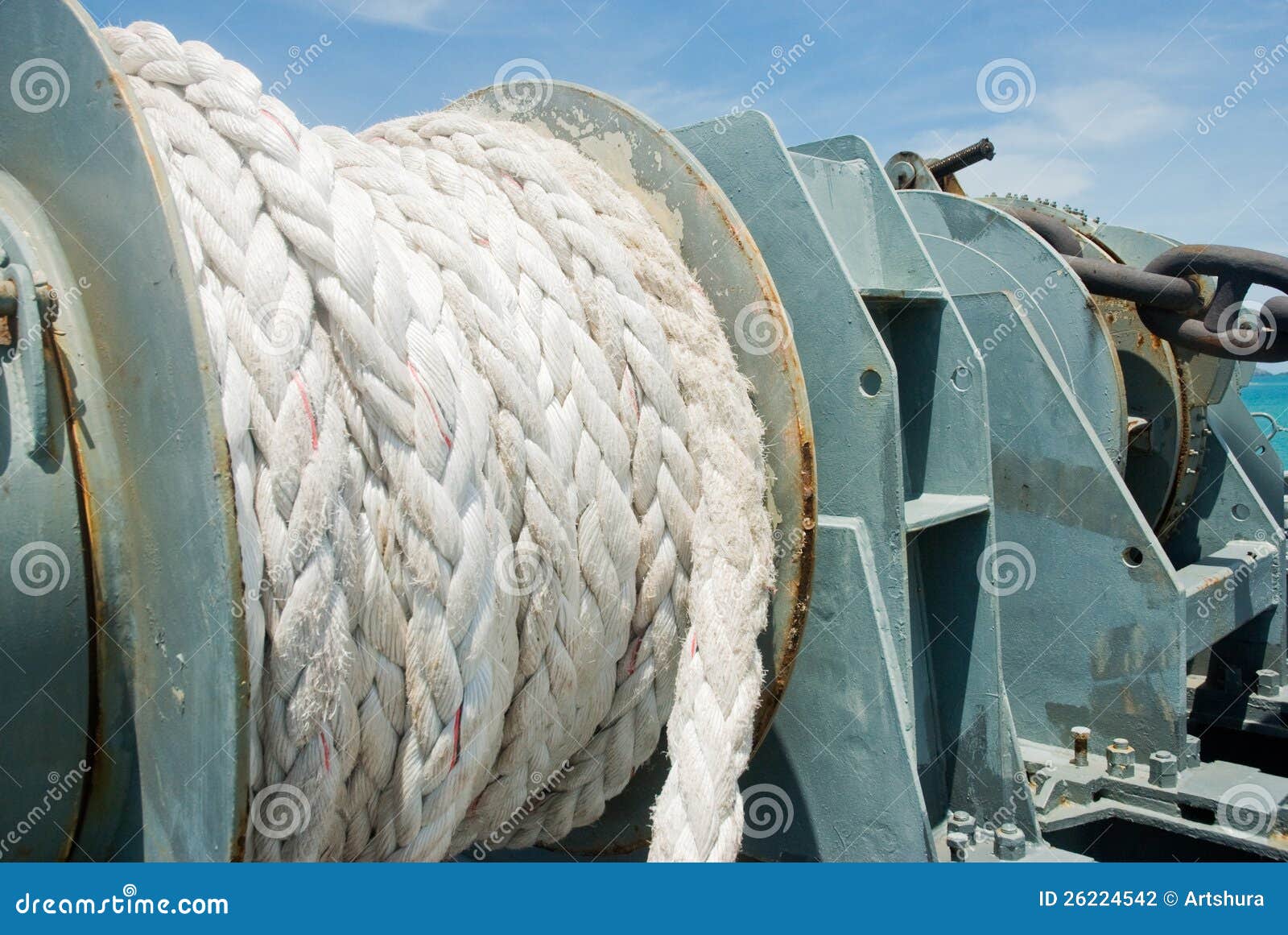 Big Rope on General Cargo Ship Stock Photo - Image of grunge, cable ...