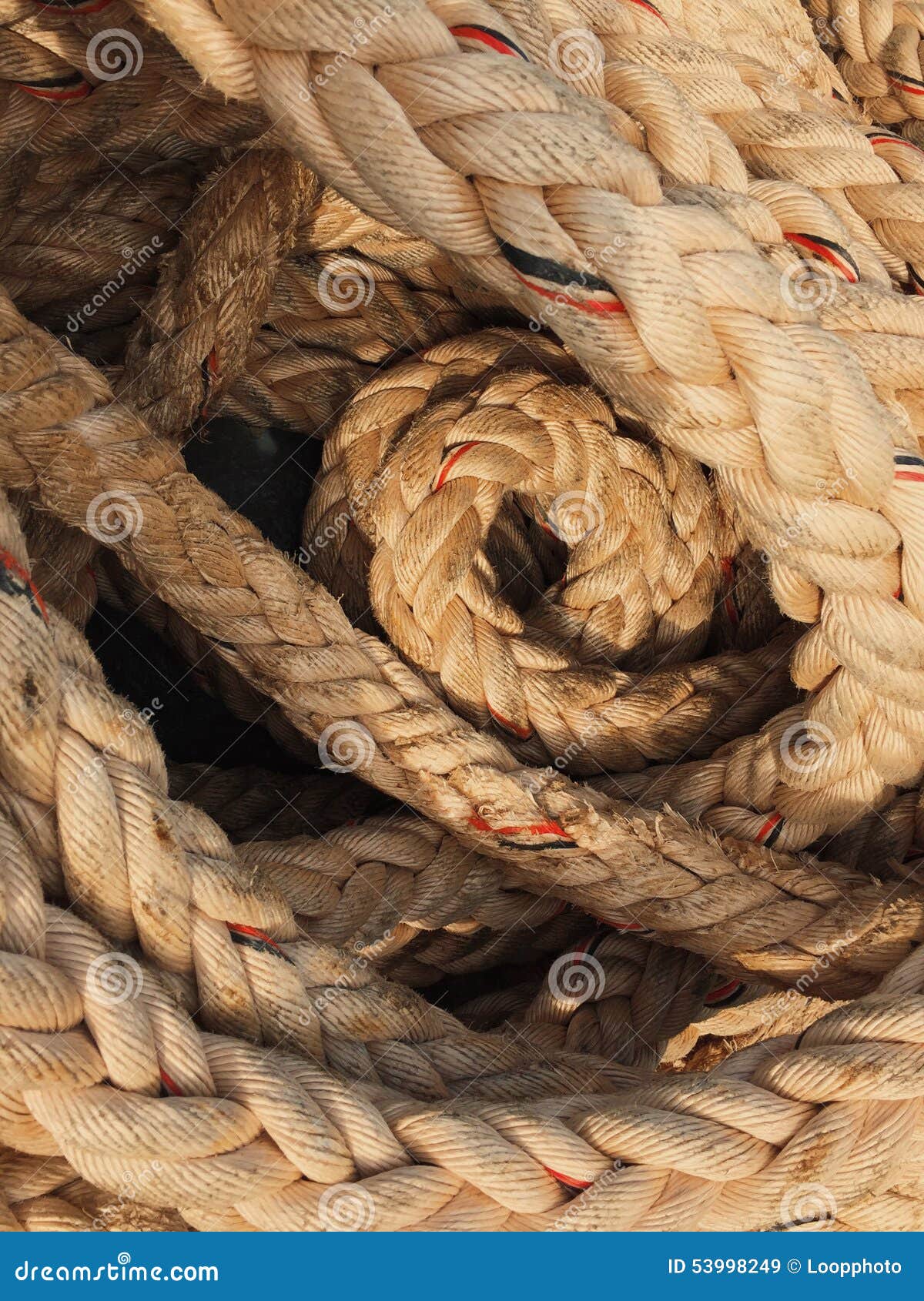 Big Rope stock image. Image of ship, boat, brown, roll - 53998249