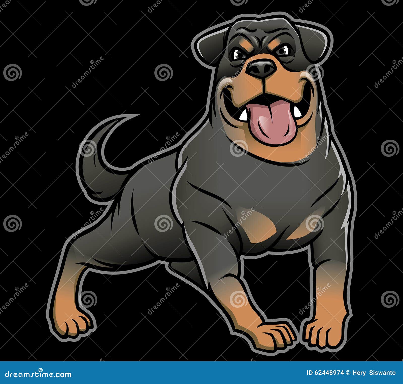 Rottweiler Cartoon Vector | CartoonDealer.com #53412523