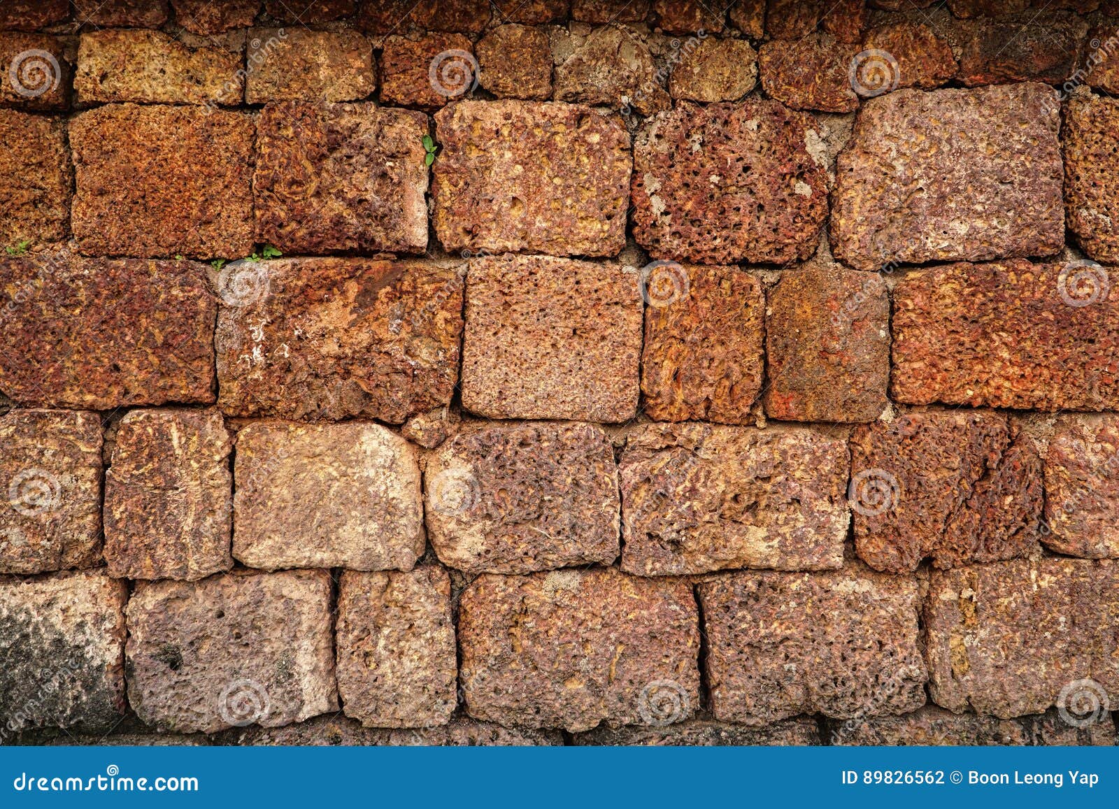 Texture Front Part Of An Ancient Brick Crypt With A Round Patterned ...