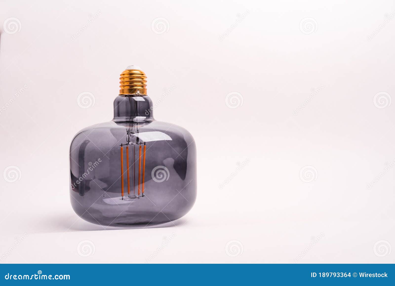 Big Round Grey Light Bulb Isolated on a White Background Stock Photo ...