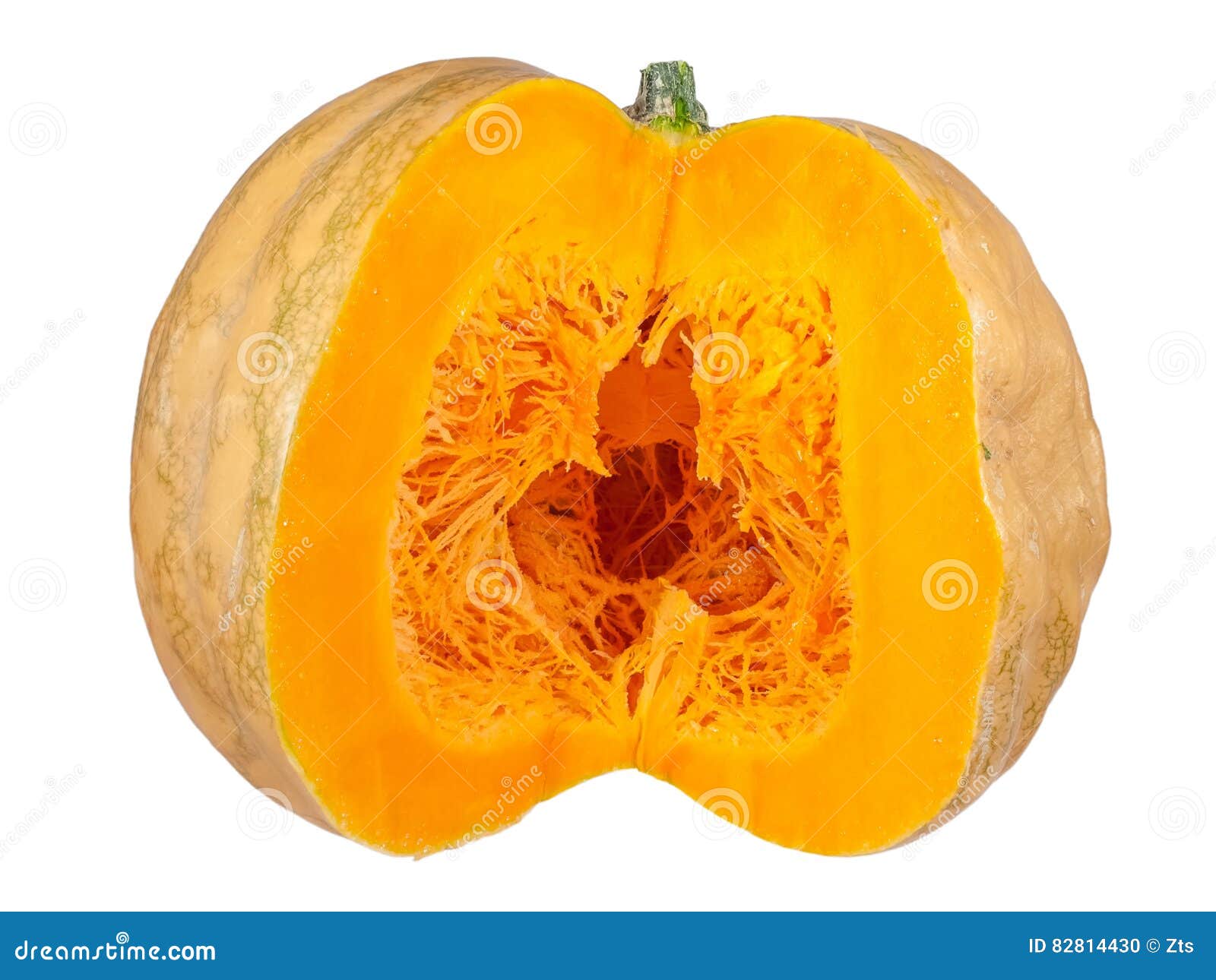 Big Round Orange Pumpkin Sliced in Half Stock Photo - Image of pumpkin ...