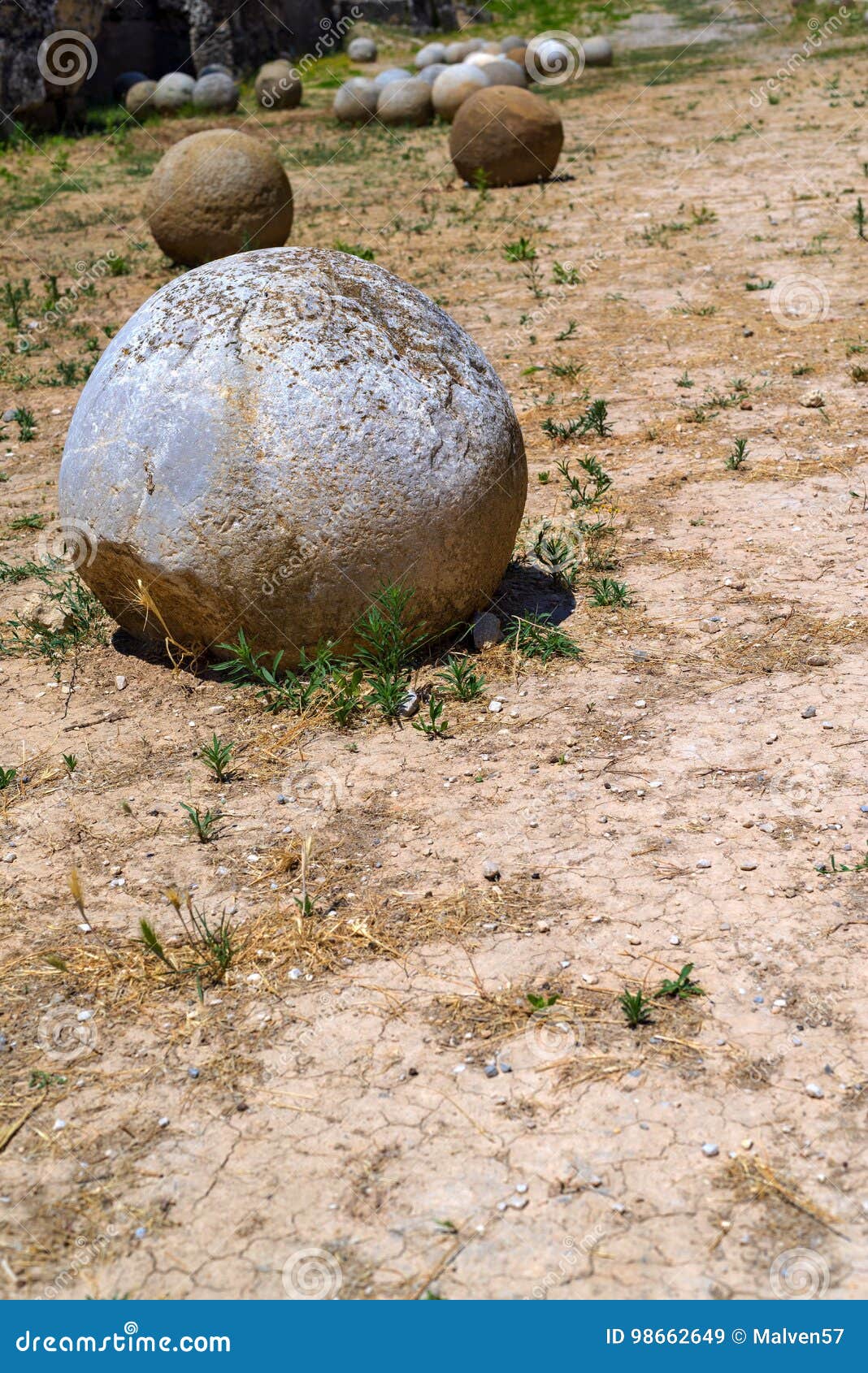 Big Round Stone or Stone Kernel Stock Image - Image of blank, stone ...