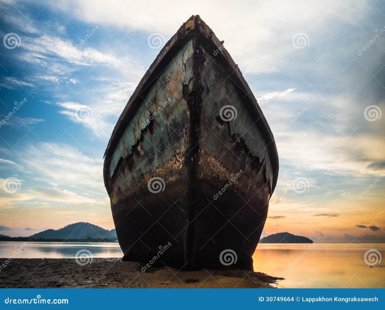 Big Rusty Boat stock photo. Image of ship, coast, crash - 30749664