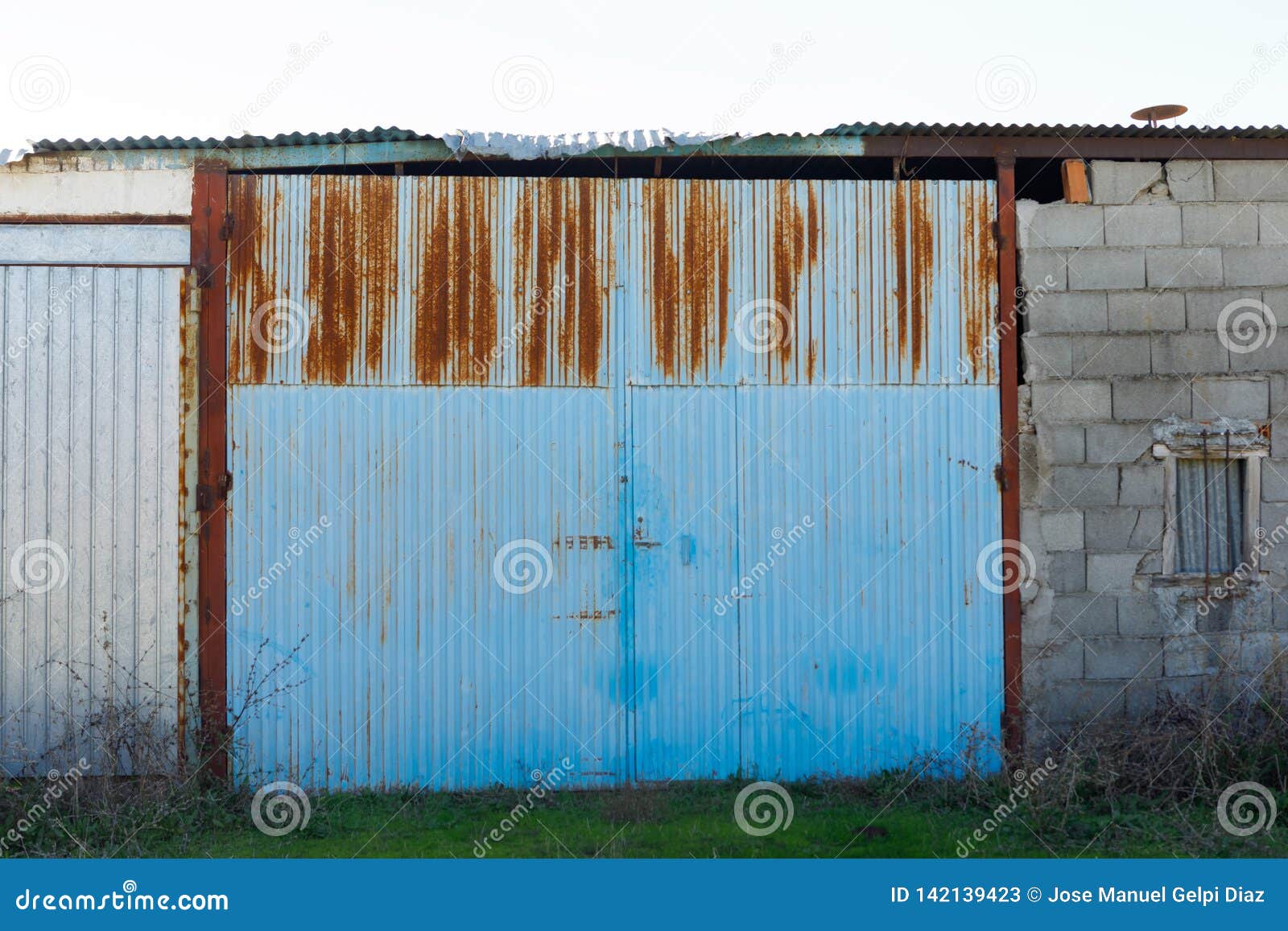 Big Rusty Door of a Warehouse Stock Image - Image of house, rusty ...