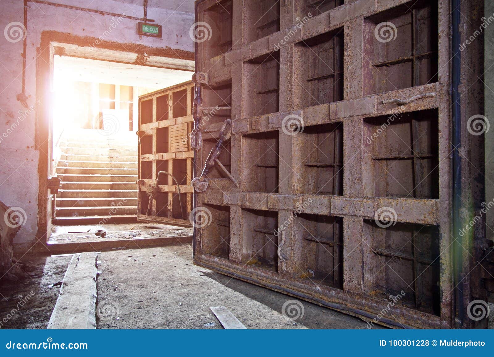 Big Rusty Heavy Steel Hermetic Doors In The Abandoned Soviet Bomb ...