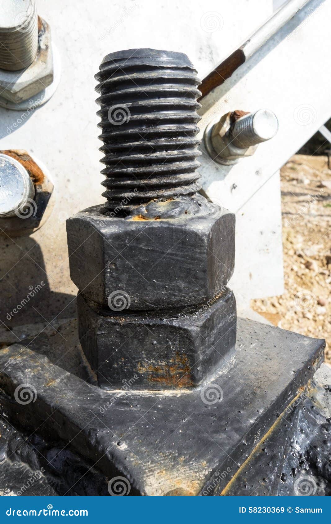 Big rusty metal nuts stock image. Image of industry, sheet - 58230369