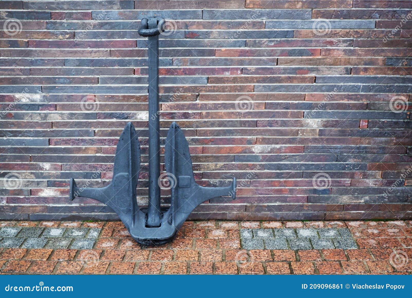 Big rusty old anchor stock image. Image of metal, black - 209096861