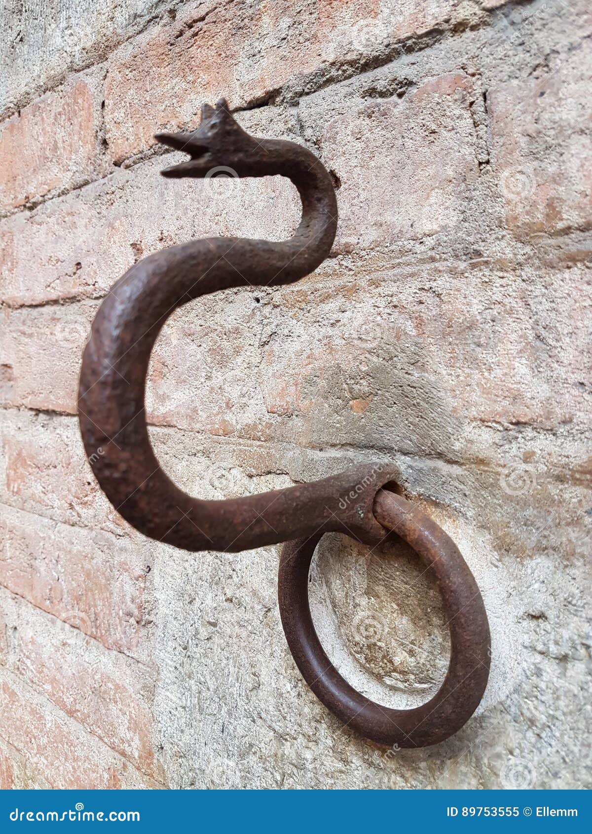 Big rusty ring stock image. Image of bologna, ring, italy - 89753555
