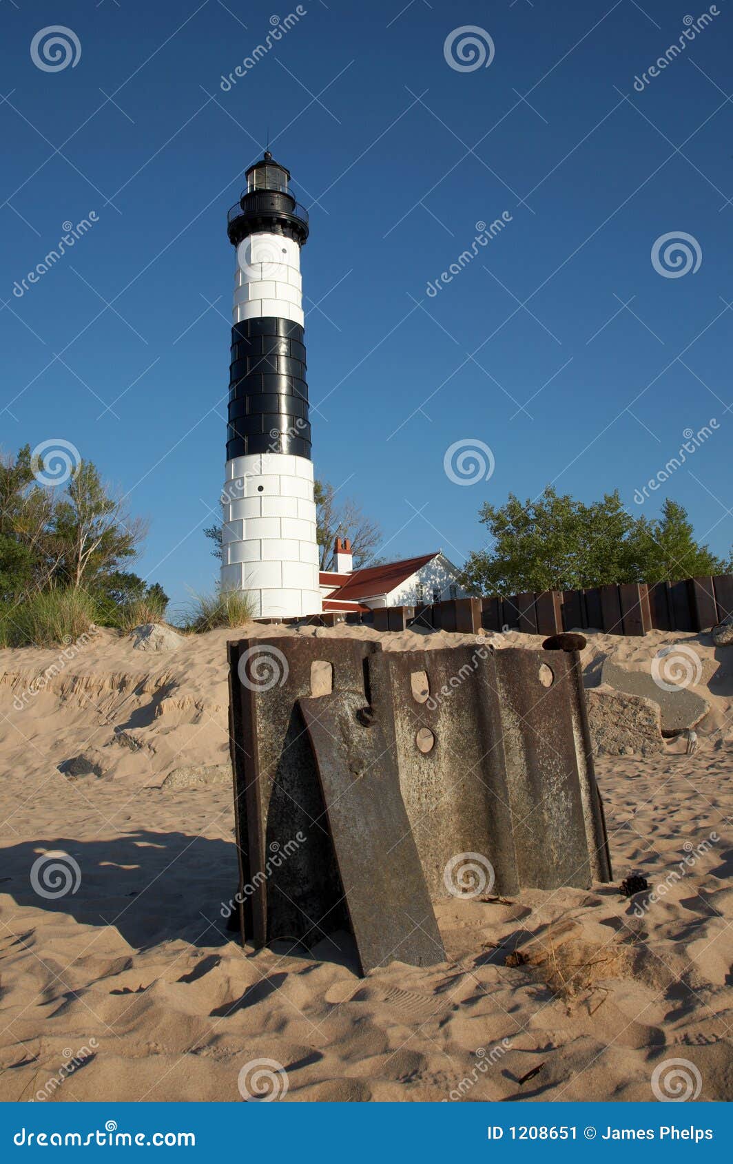Big Sable Point Lighthouse stock image. Image of boats - 1208651