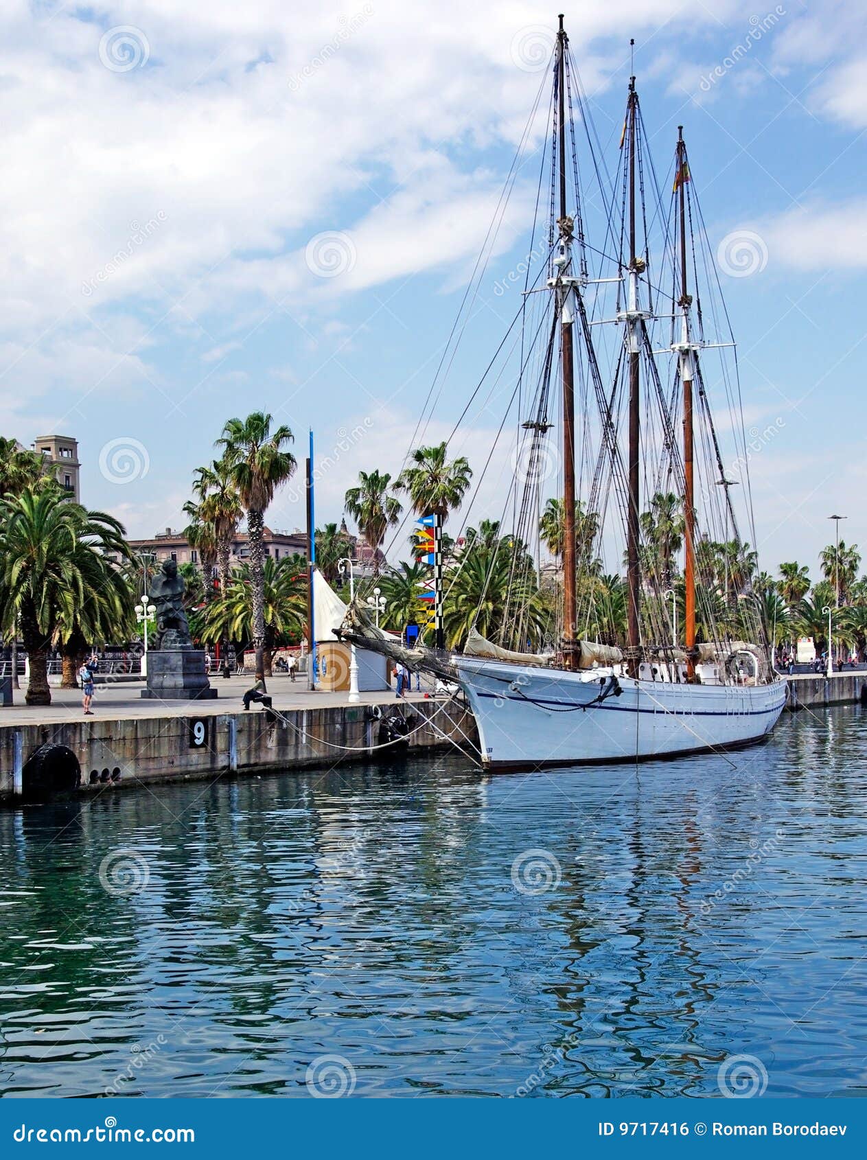 Big sailboat. stock photo. Image of mast, landscape, holiday - 9717416