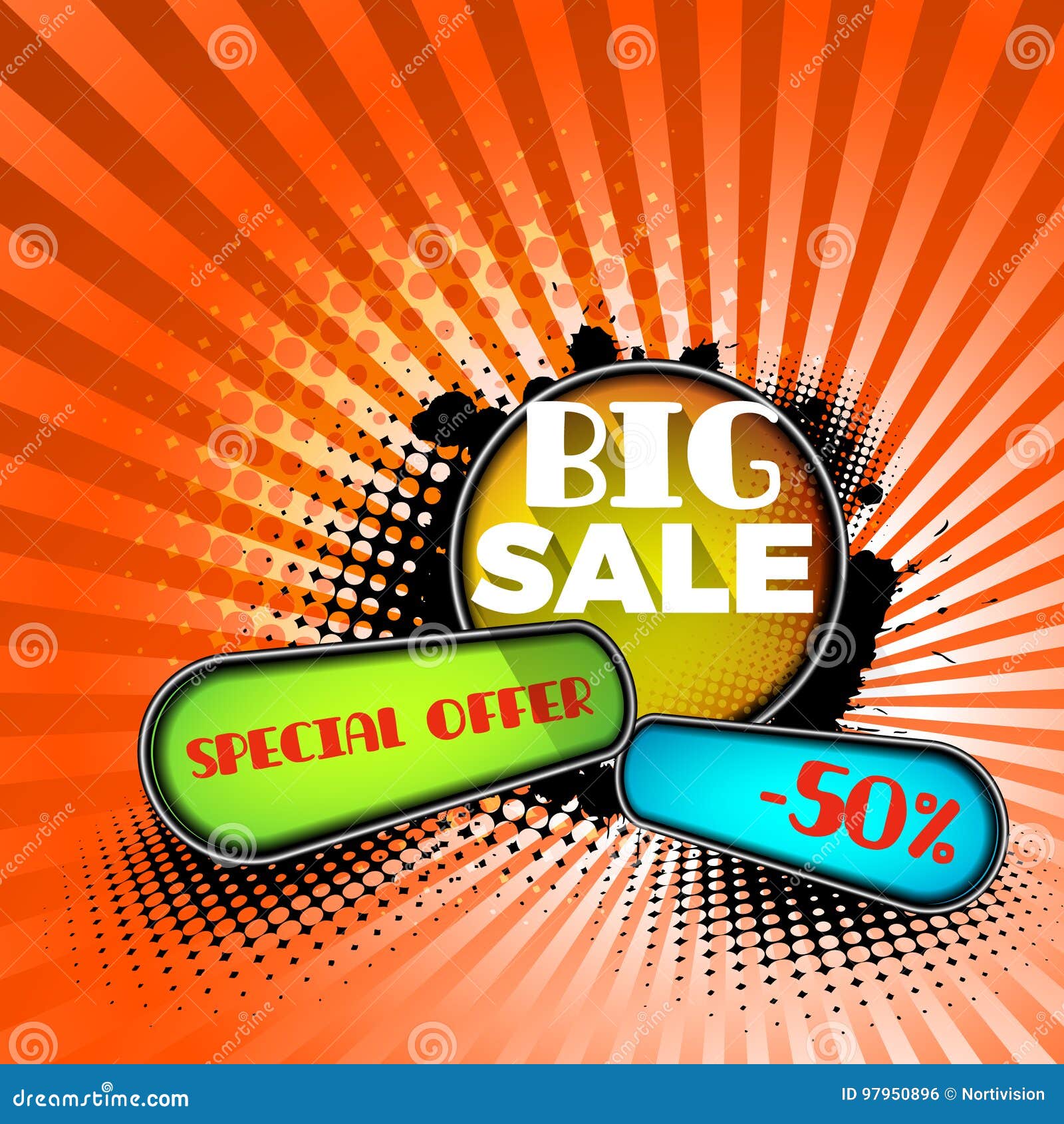 Big sale background stock vector. Illustration of layout - 97950896