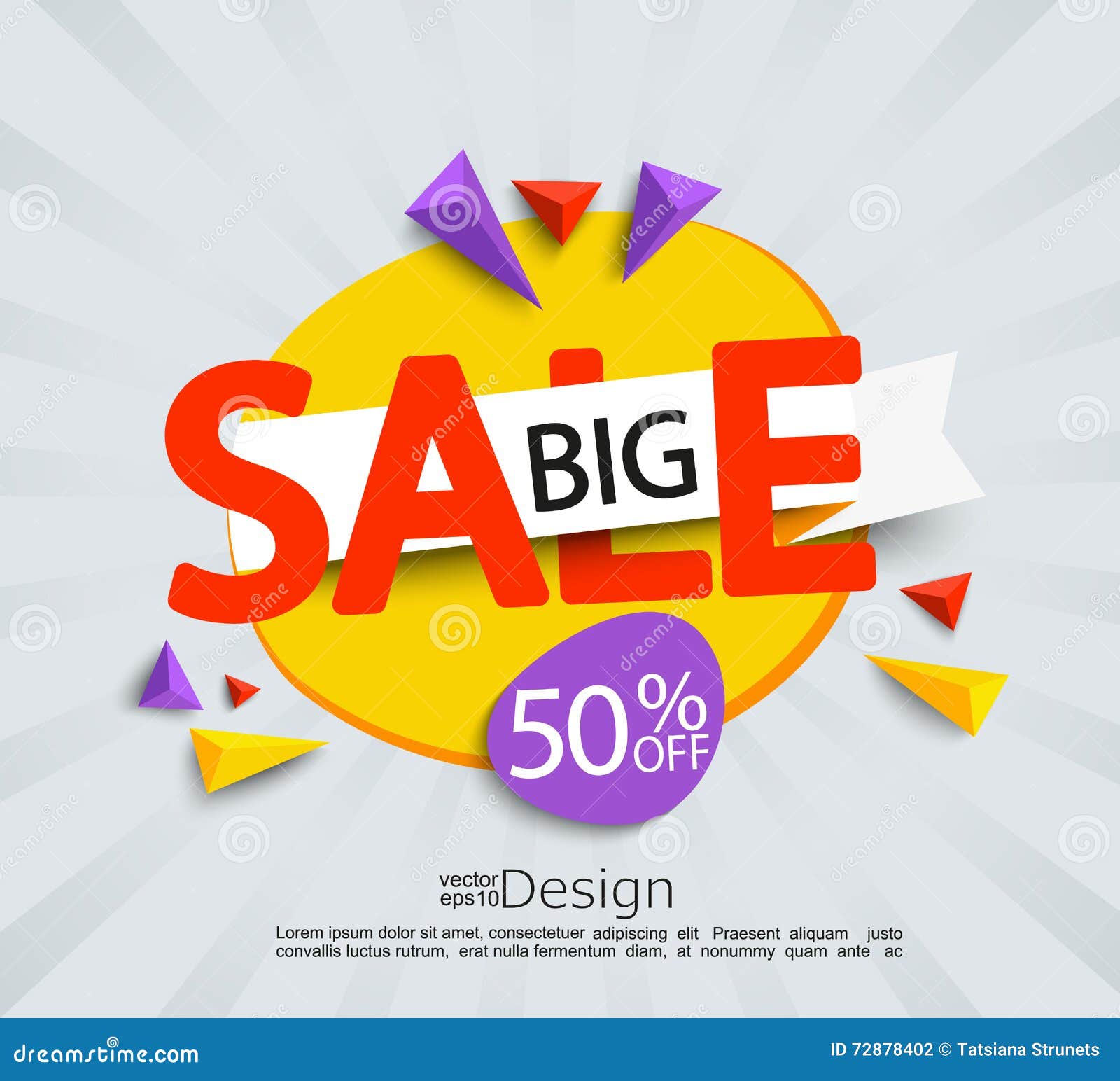Big sale banner. stock vector. Illustration of card, collection - 72878402