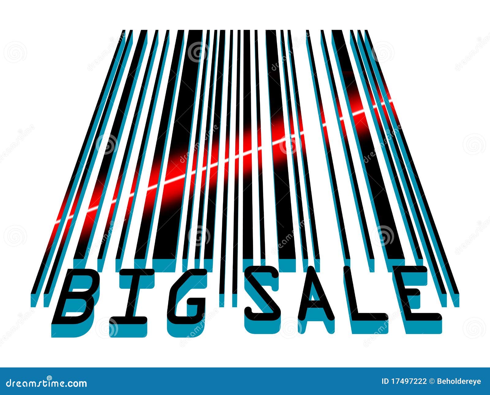 Big Sale Bar Code Concept with Laser Light. EPS 8 Stock Vector ...