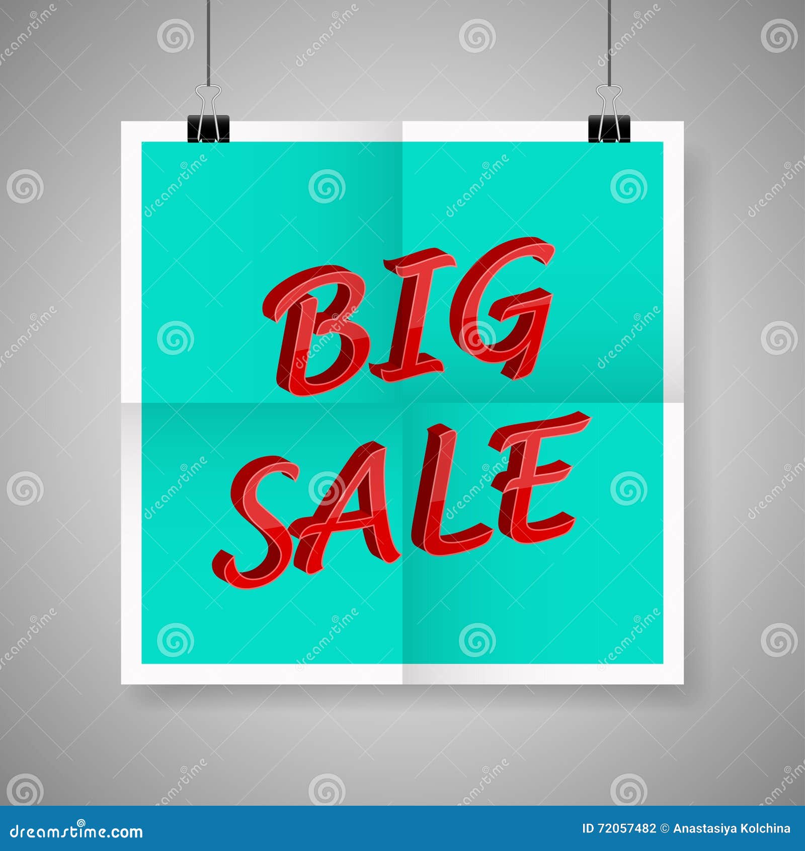 Big Sale on Blank Paper Poster Stock Vector - Illustration of banner ...