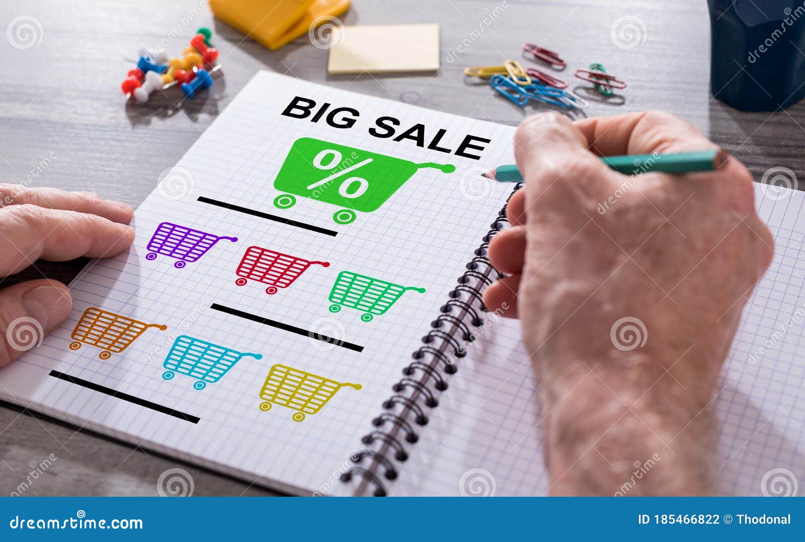 Big Sale Concept on a Notepad Stock Photo - Image of business, shop ...