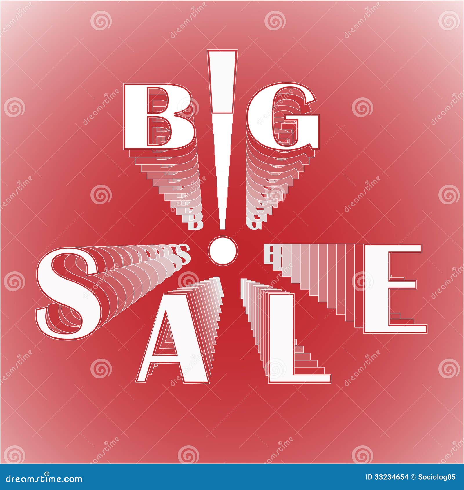 Big Sale with Exclamation Mark Stock Vector - Illustration of bargain ...