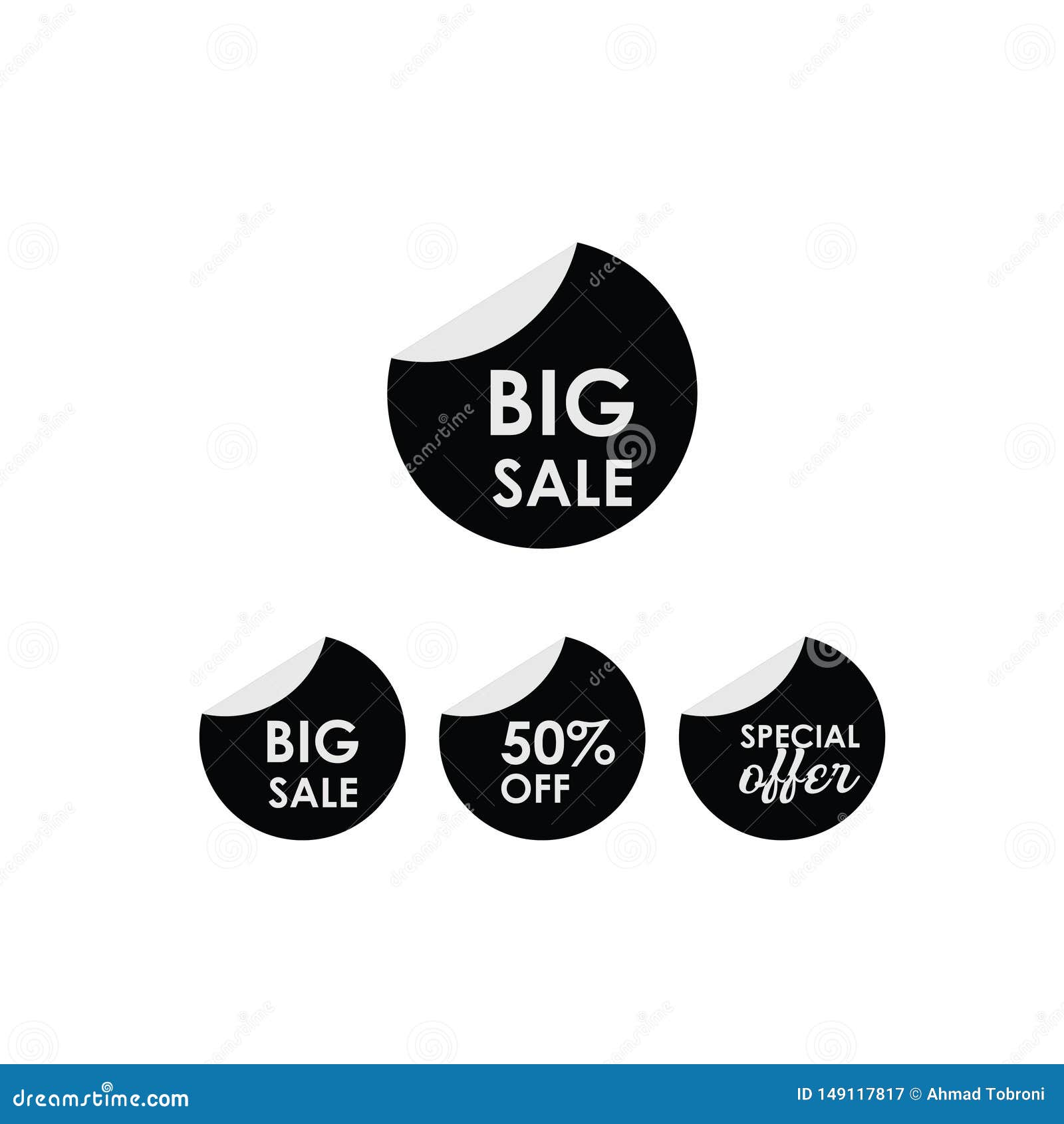 Big Sale 50 Off Label Vector Template Design Illustration Stock ...