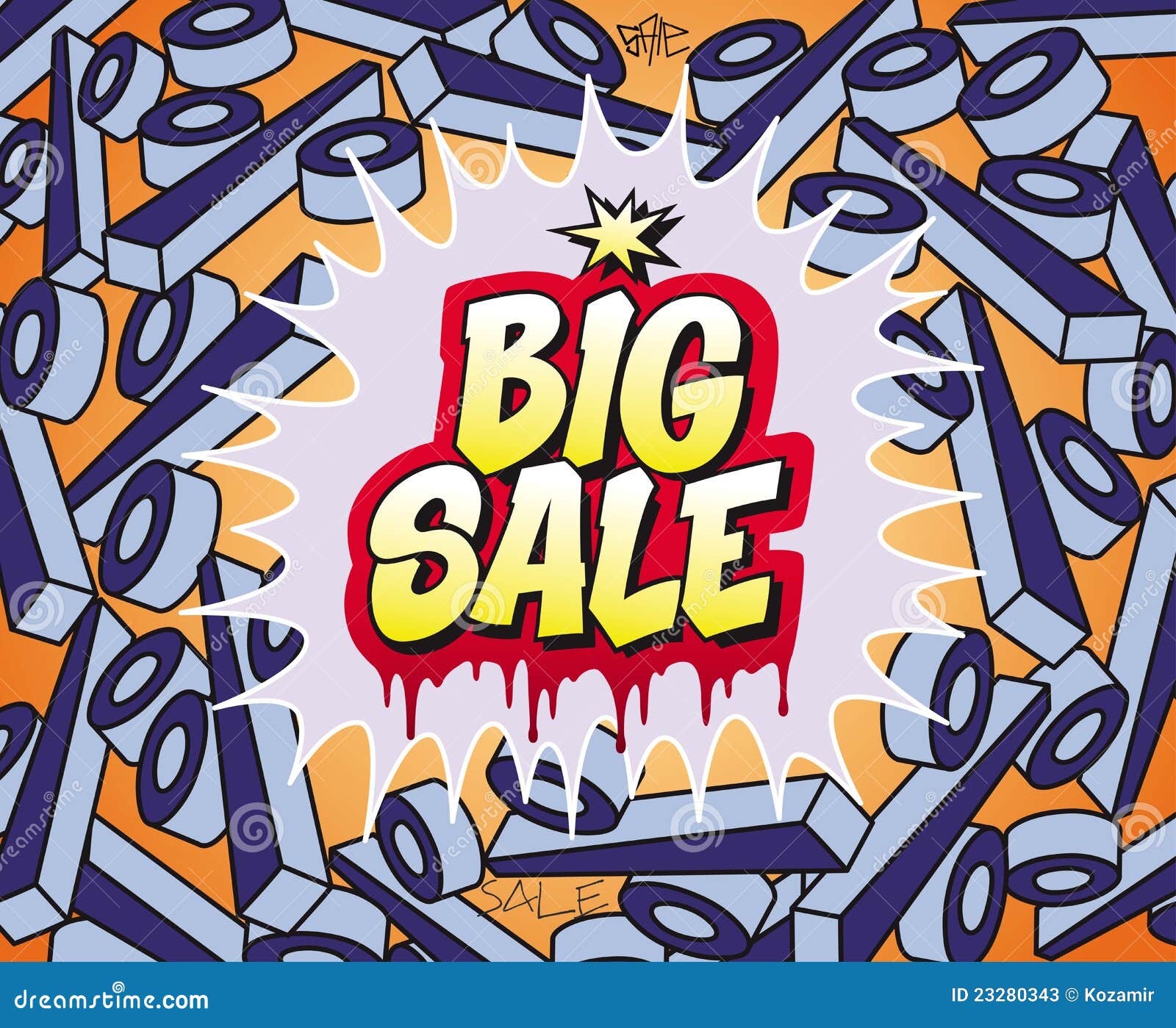 Big Sale Sign stock illustration. Illustration of discount - 23280343