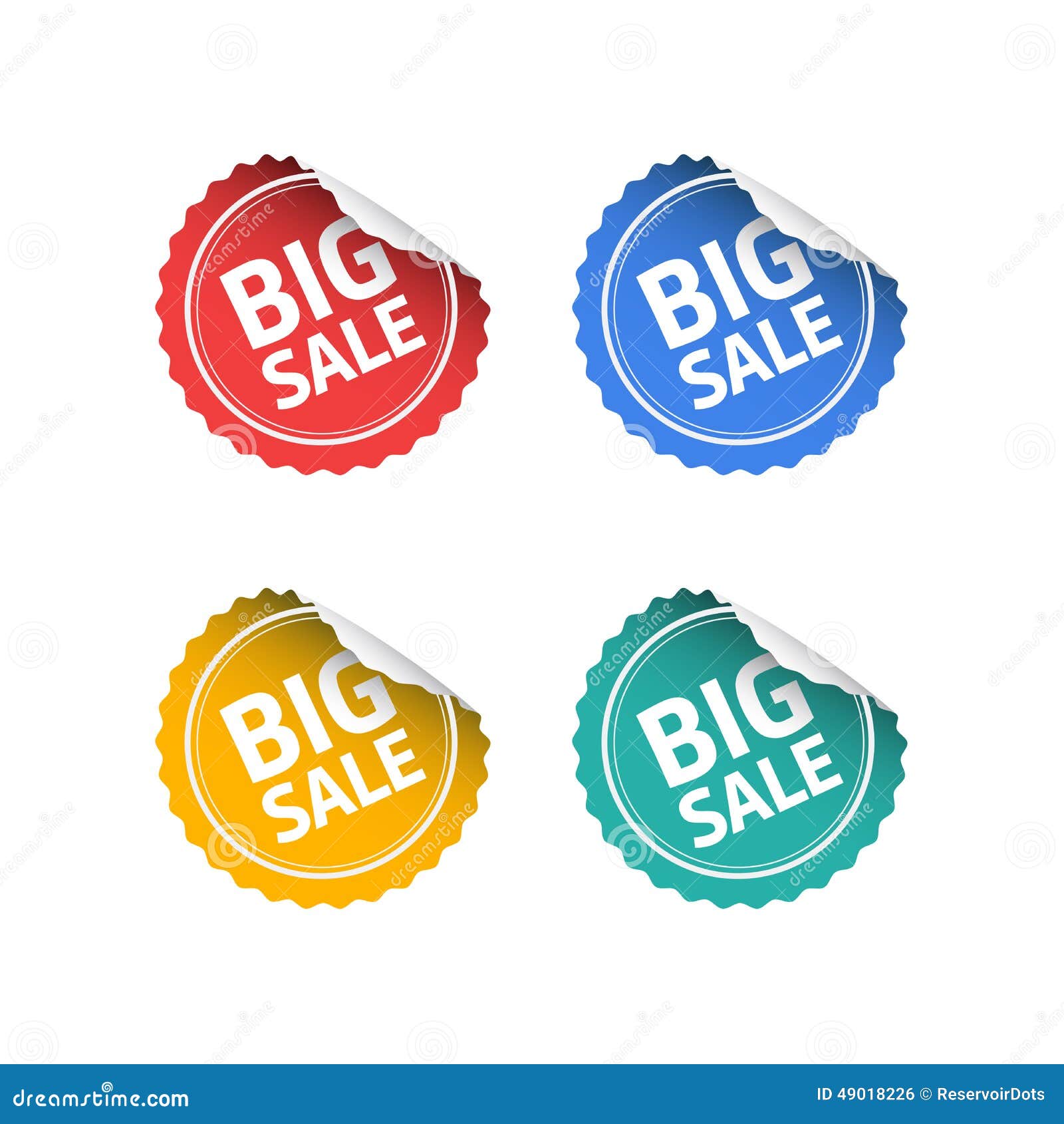 Big Sale Stickers stock vector. Illustration of offer - 49018226