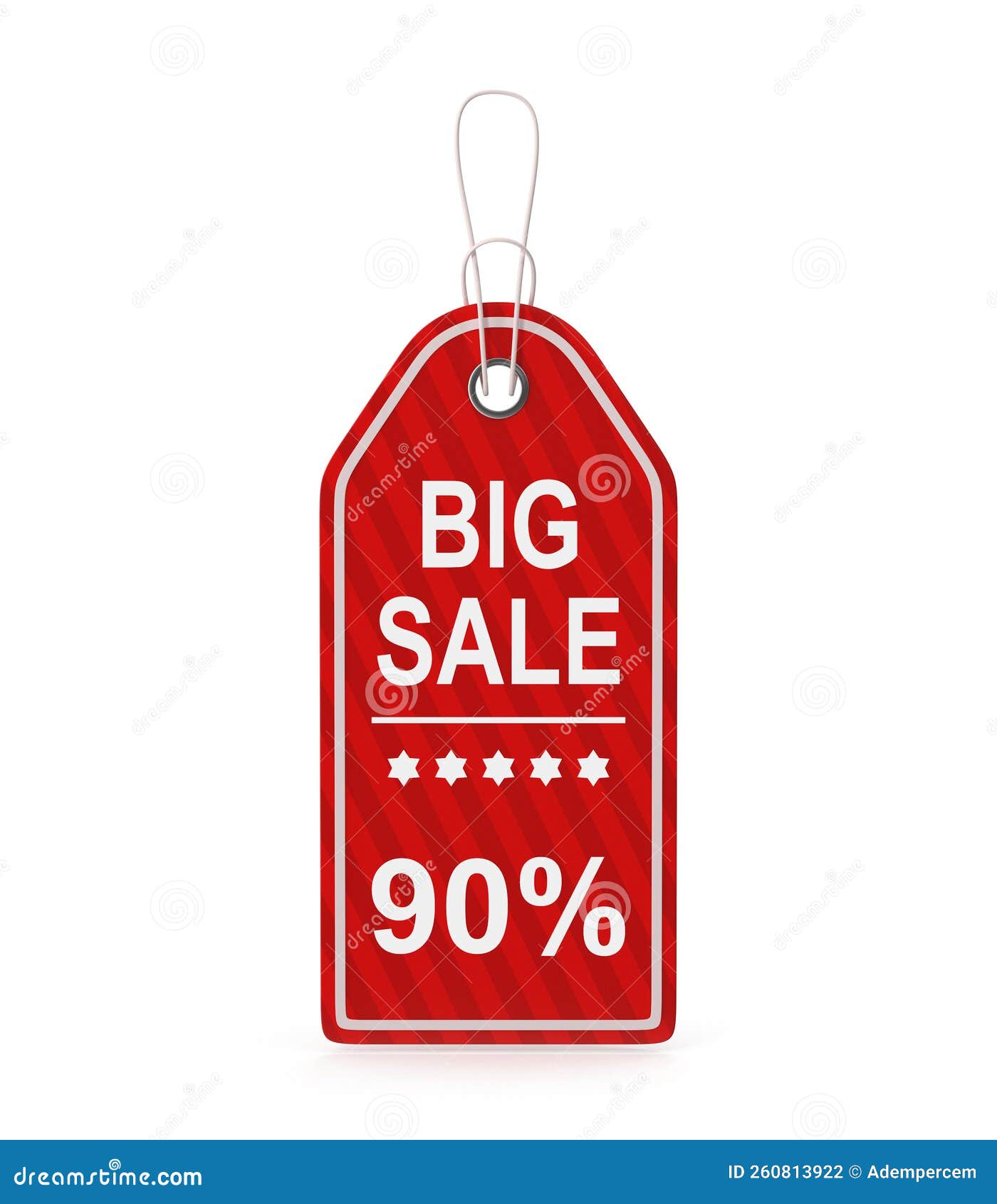 Big Sale Tag 90 Percent stock illustration. Illustration of offer ...