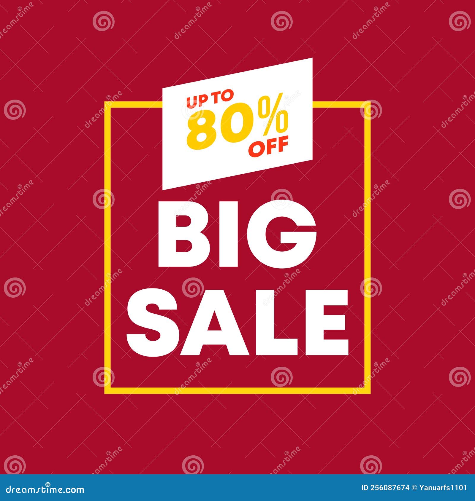 Big Sale Web Banner Design Template Stock Illustration - Illustration ...