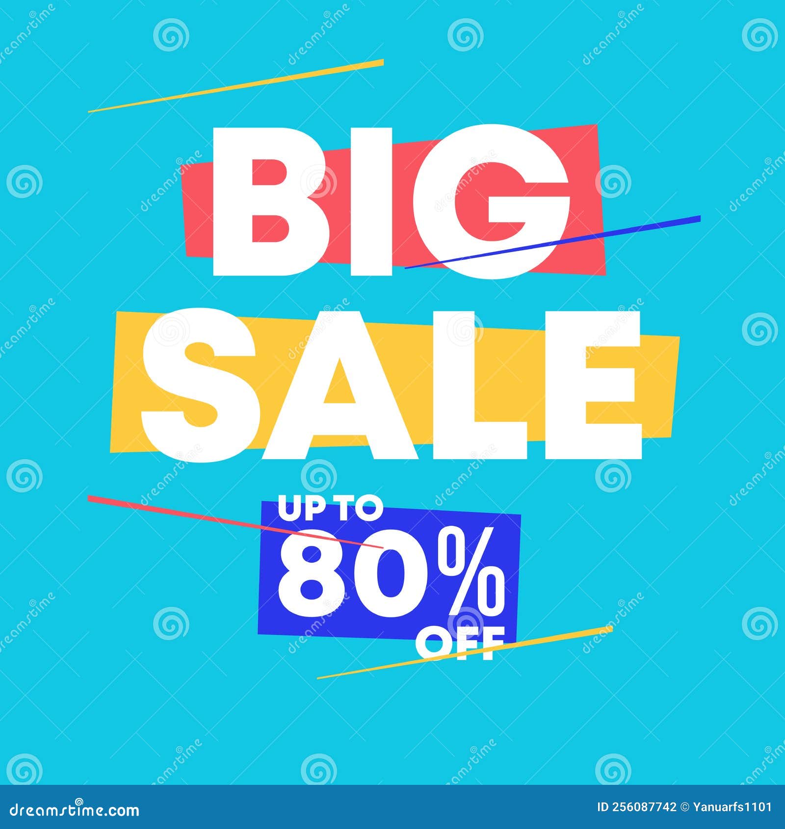 Big Sale Web Banner Design Template Stock Illustration - Illustration ...
