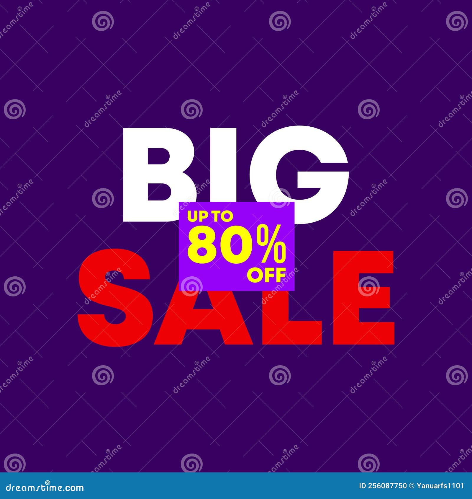 Big Sale Web Banner Design Template Stock Illustration - Illustration ...