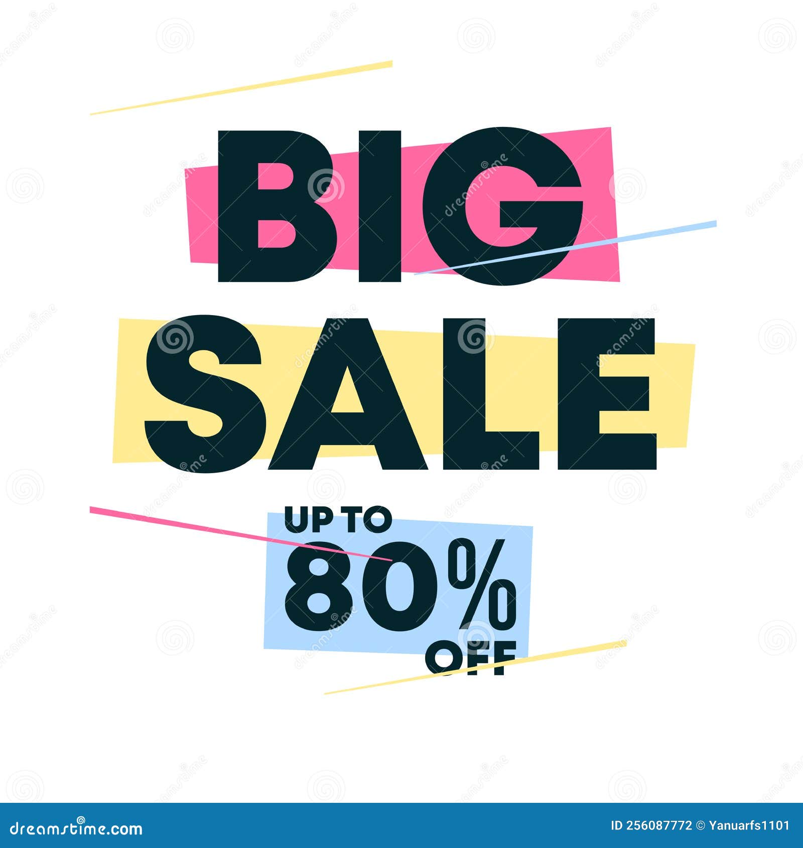 Big Sale Web Banner Design Template Stock Illustration - Illustration ...