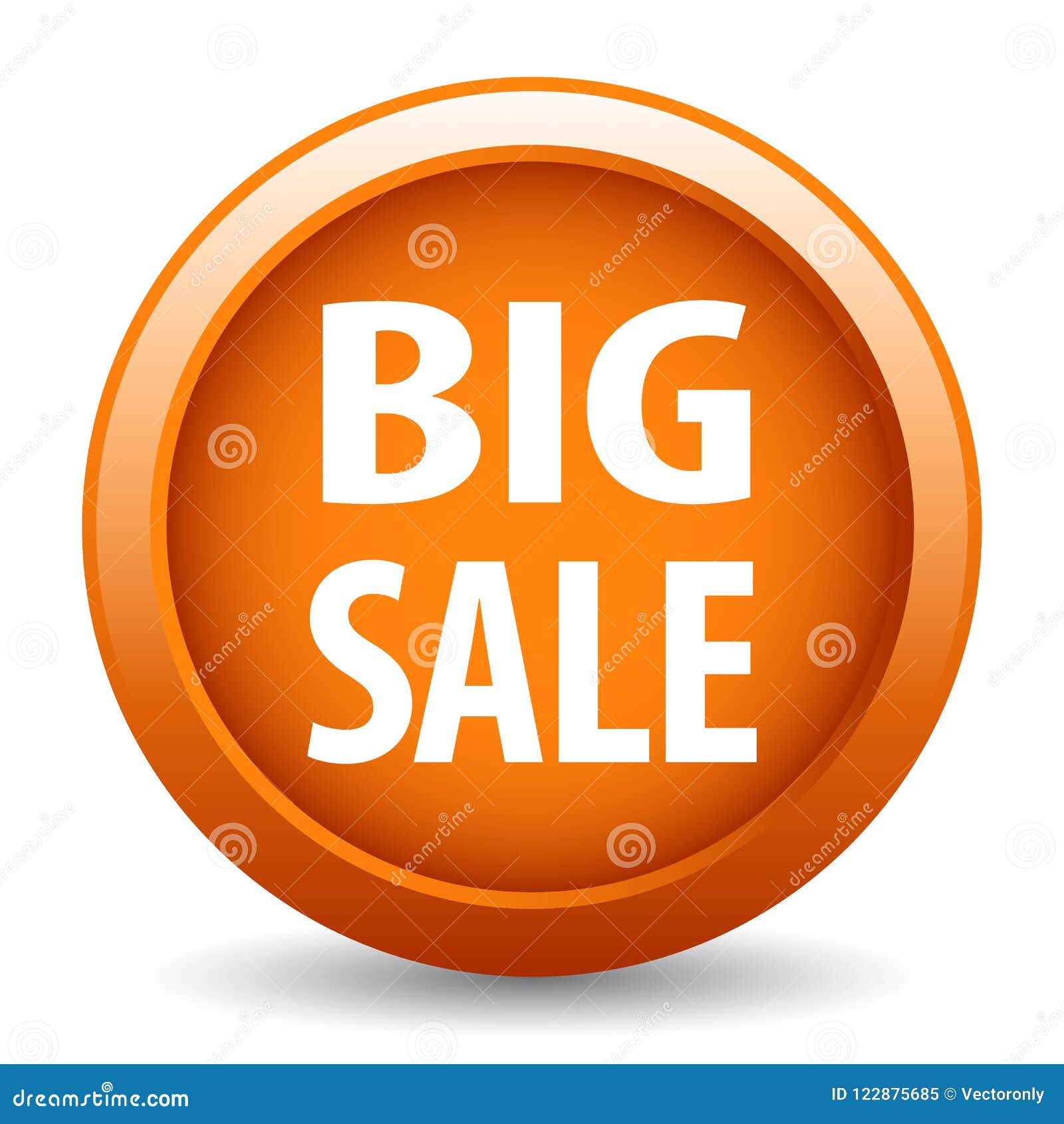 Big sale button stock illustration. Illustration of commerce - 122875685